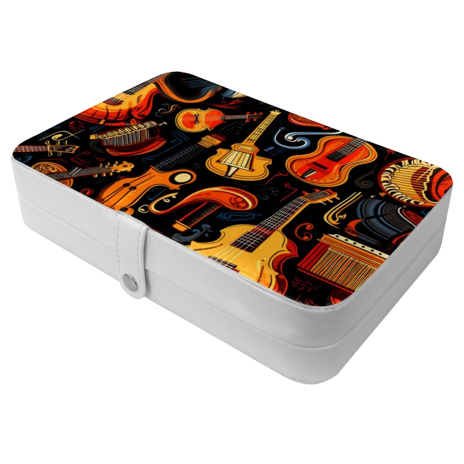 OWNMEMORY Musical Instrument Pattern Portable PU Leather Necklace ...