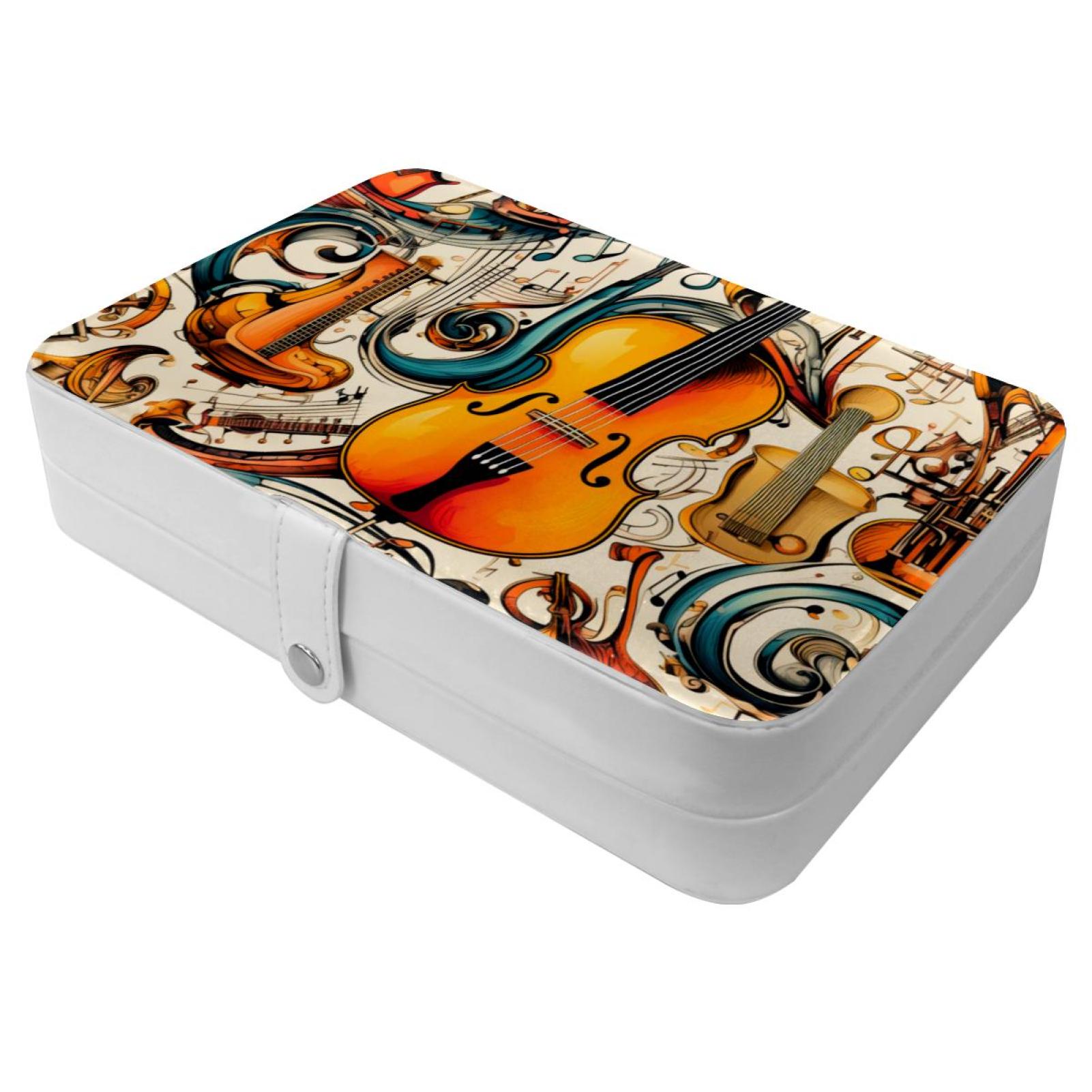 OWNMEMORY Musical Instrument Pattern Portable PU Leather Necklace ...