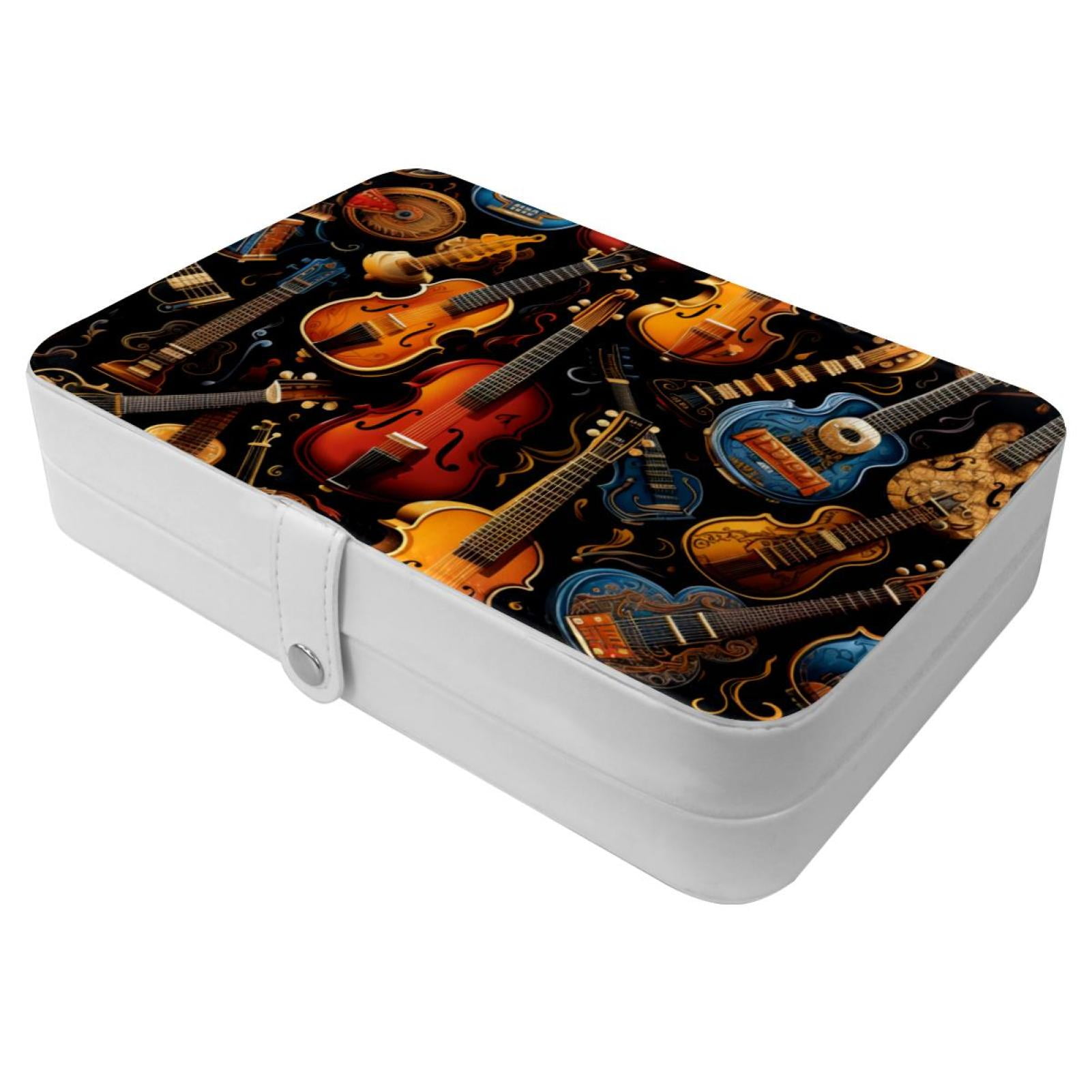 OWNMEMORY Musical Instrument Pattern Portable PU Leather Necklace ...