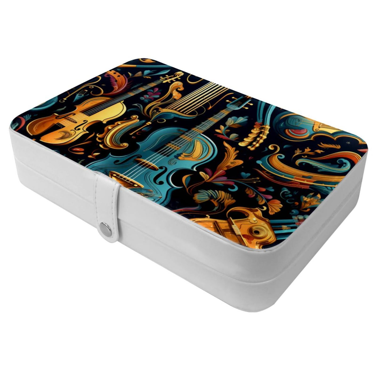 OWNMEMORY Musical Instrument Pattern Portable PU Leather Necklace ...