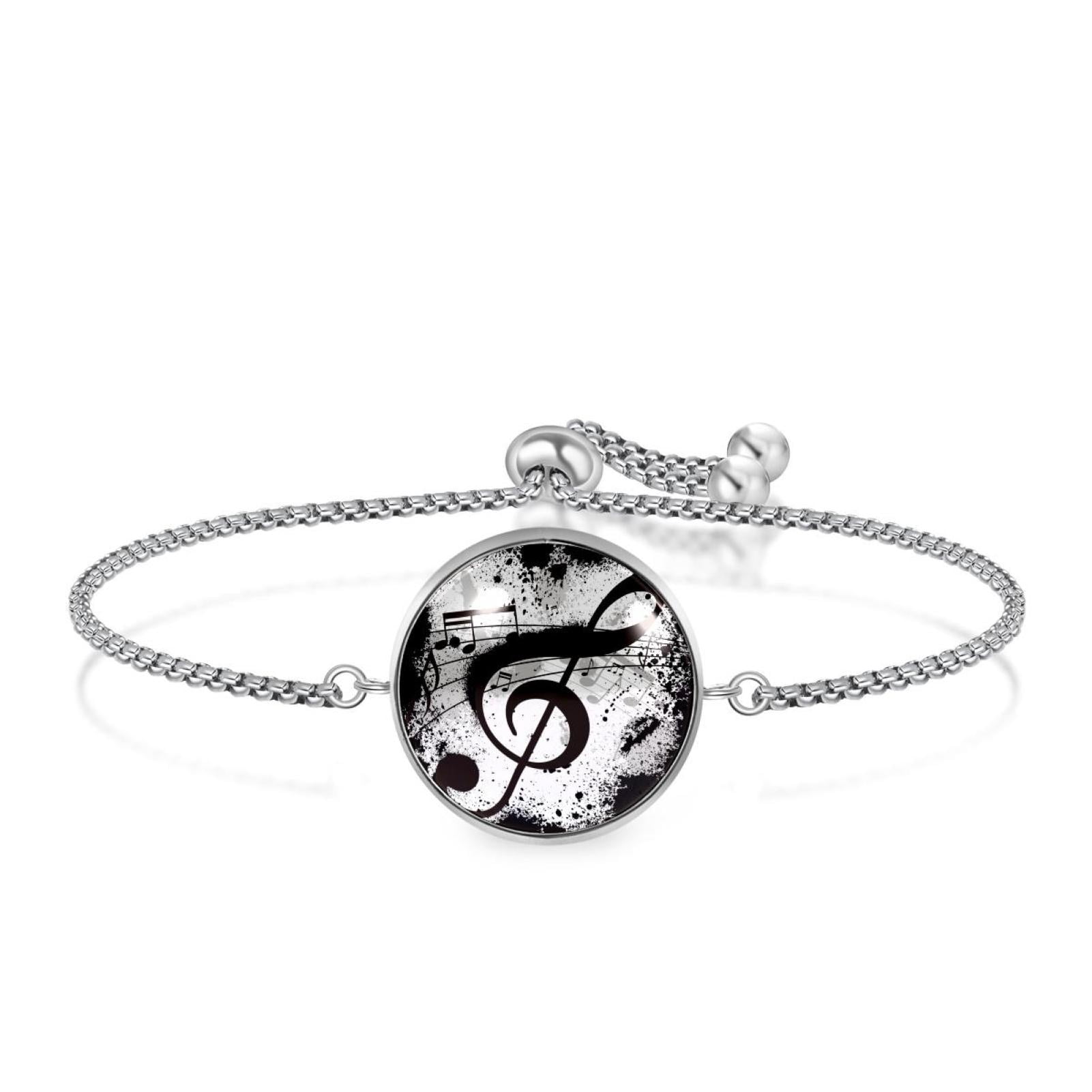 OWNMEMORY Musical Notes Premium Stainless Steel Pattern Adjustable ...