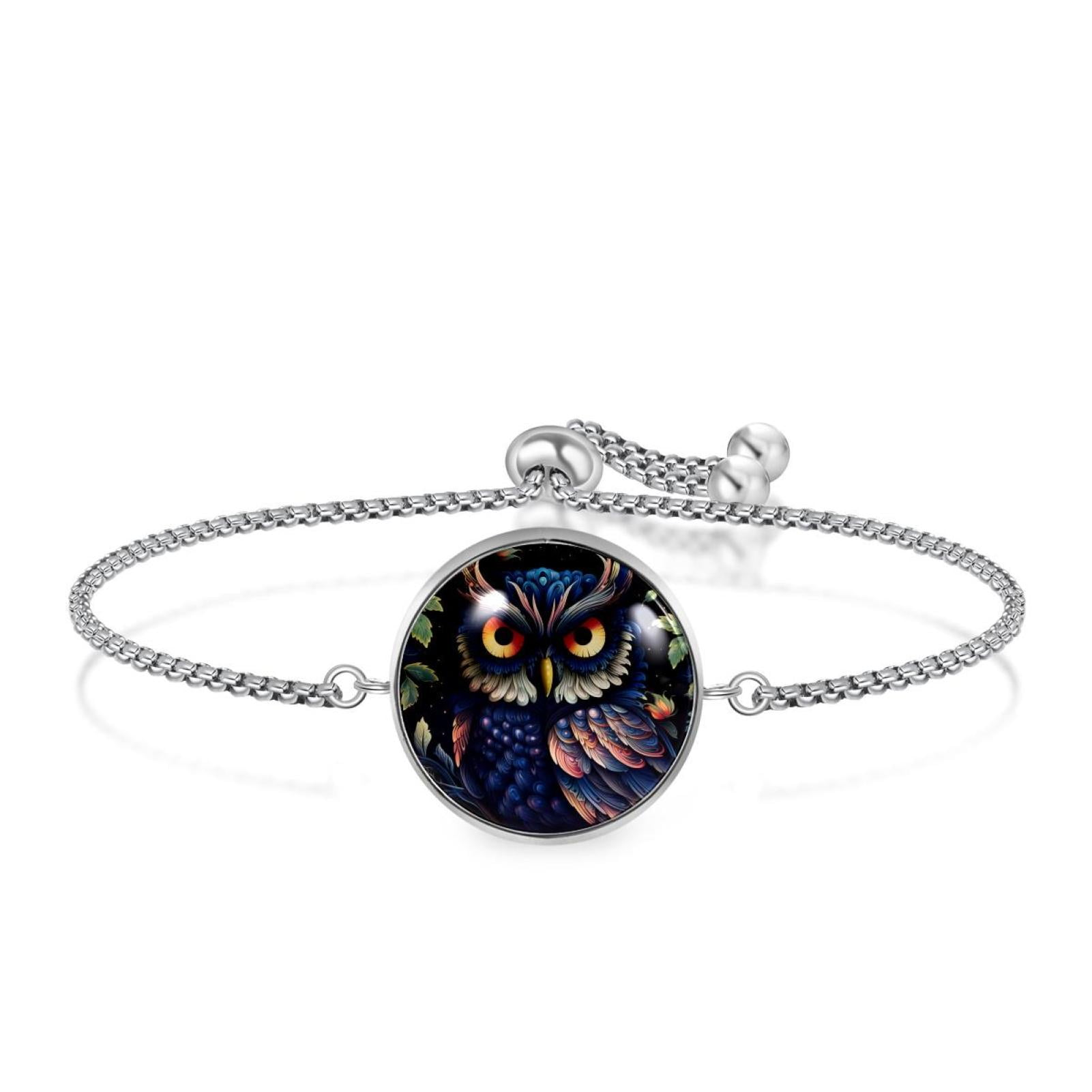 OWNMEMORY Nighthawk Pattern Premium Stainless Steel Adjustable Bracelet ...