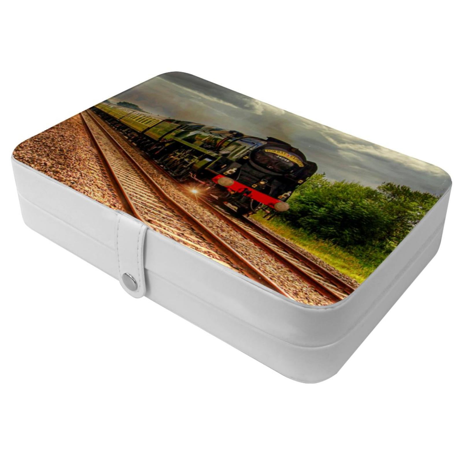 OWNMEMORY Old Train Steam Locomotive Pattern Portable PU Leather ...