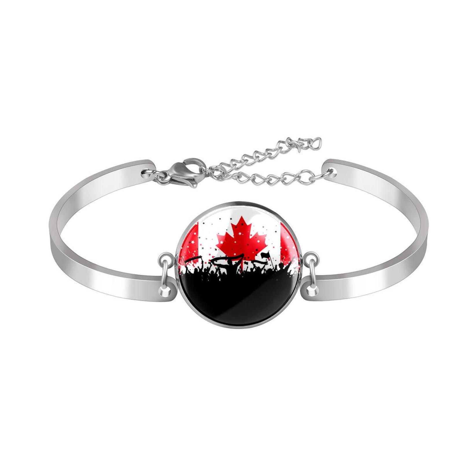 OWNMEMORY Party Crowd on Canadian Flag Pattern, Pattern Adjustable ...