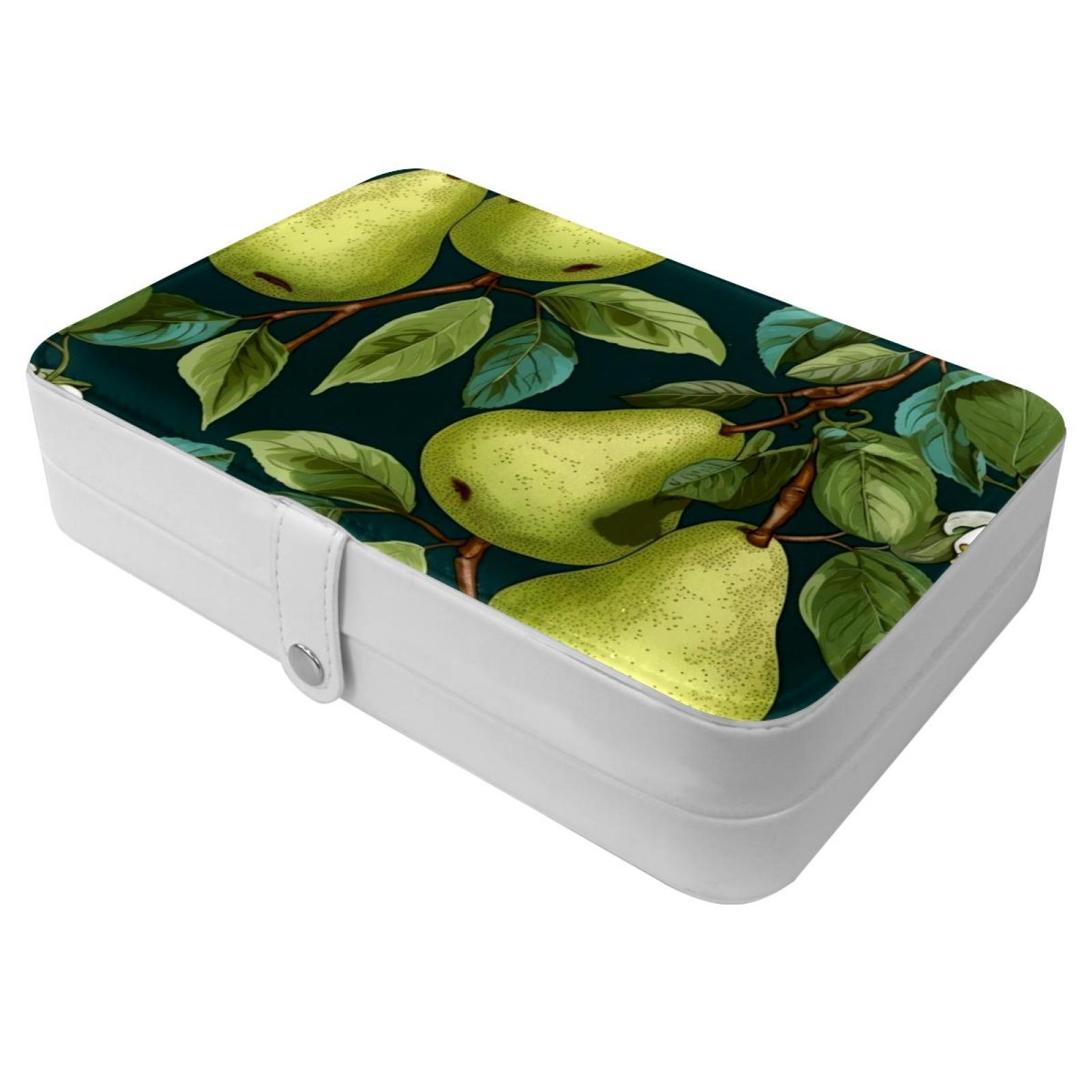 OWNMEMORY Pear Pattern Portable PU Leather Necklace Organizer with ...