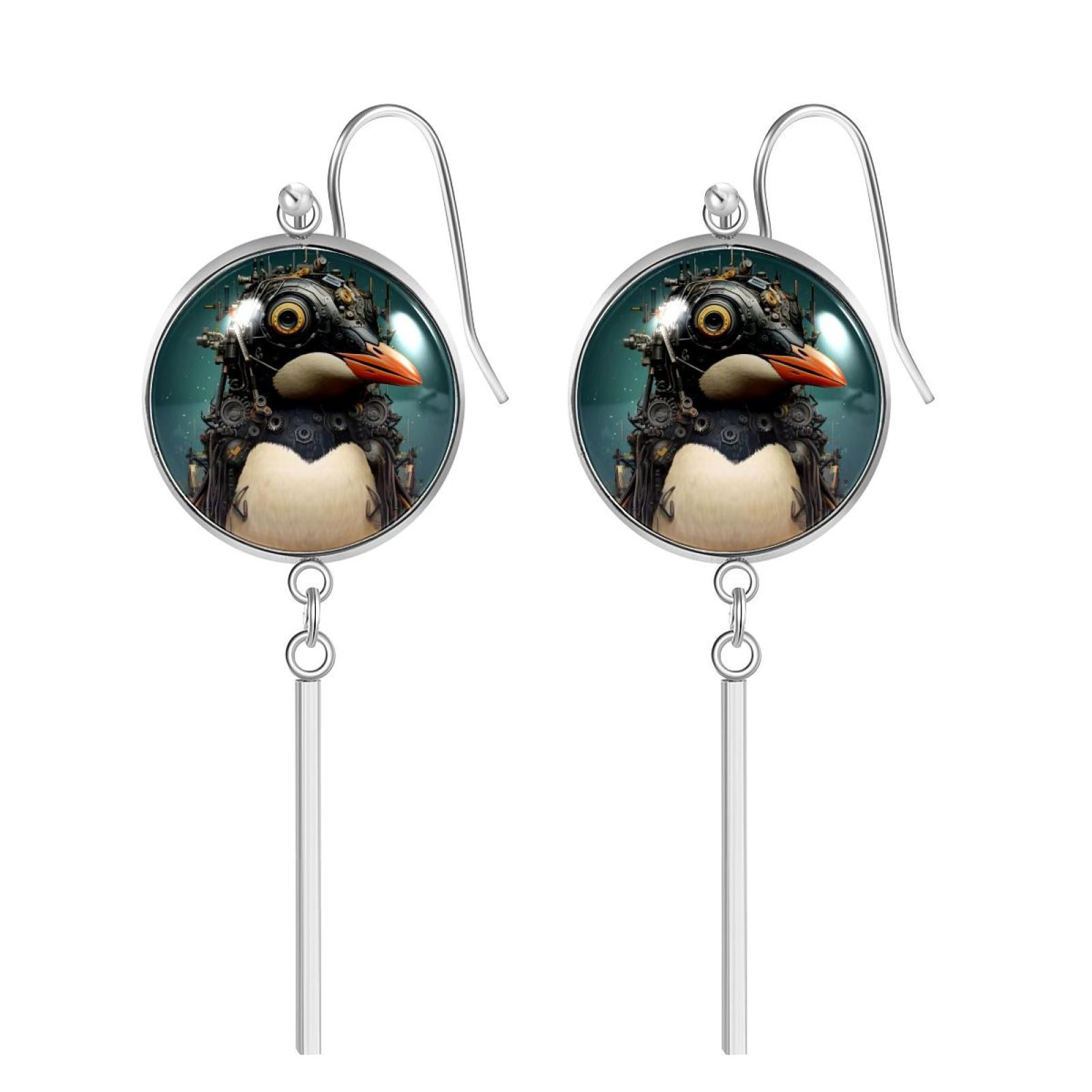 OWNMEMORY Penguin Pattern, Elevate Your Style: Discover Unique Earring ...