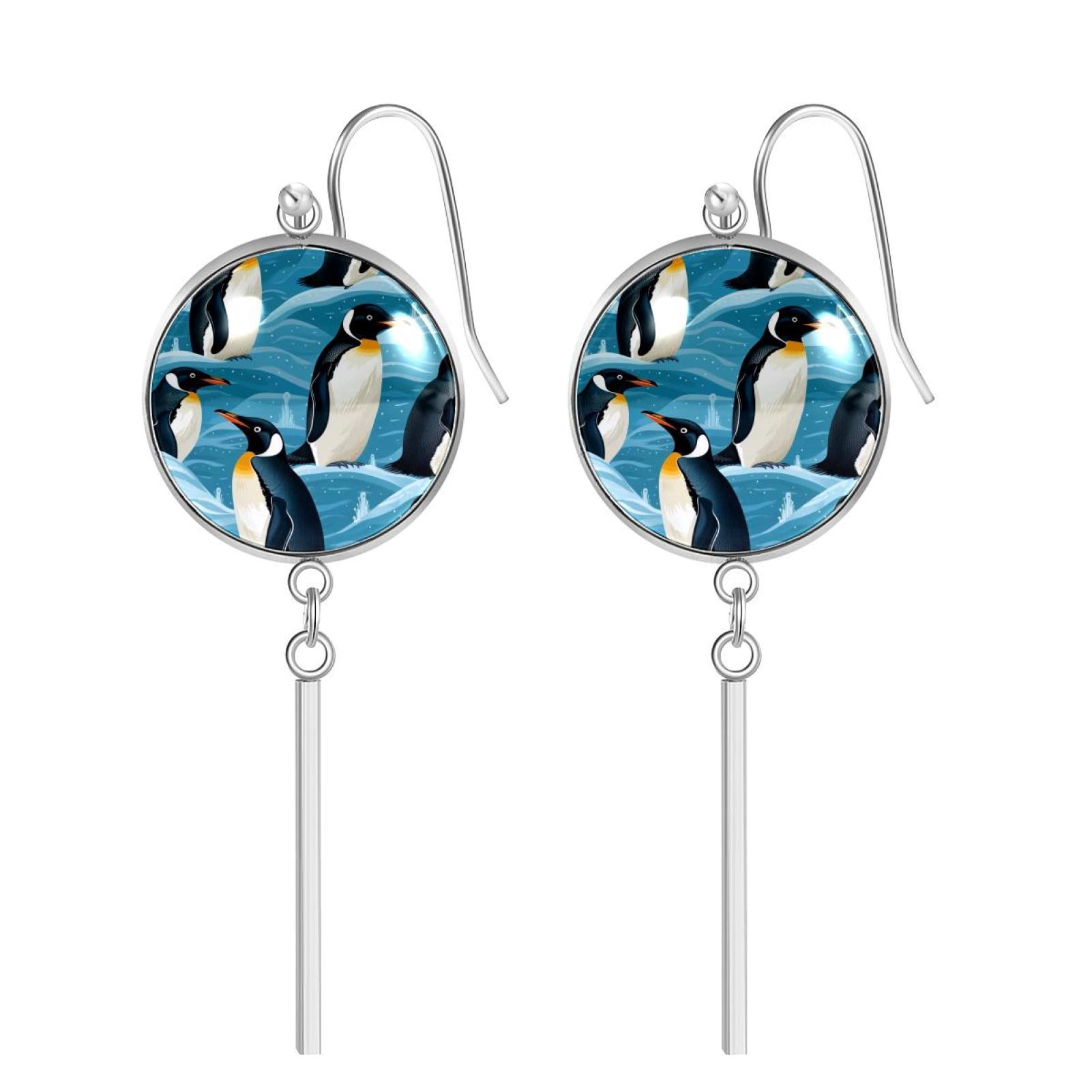 OWNMEMORY Penguin Pattern, Elevate Your Style: Discover Unique Earring ...