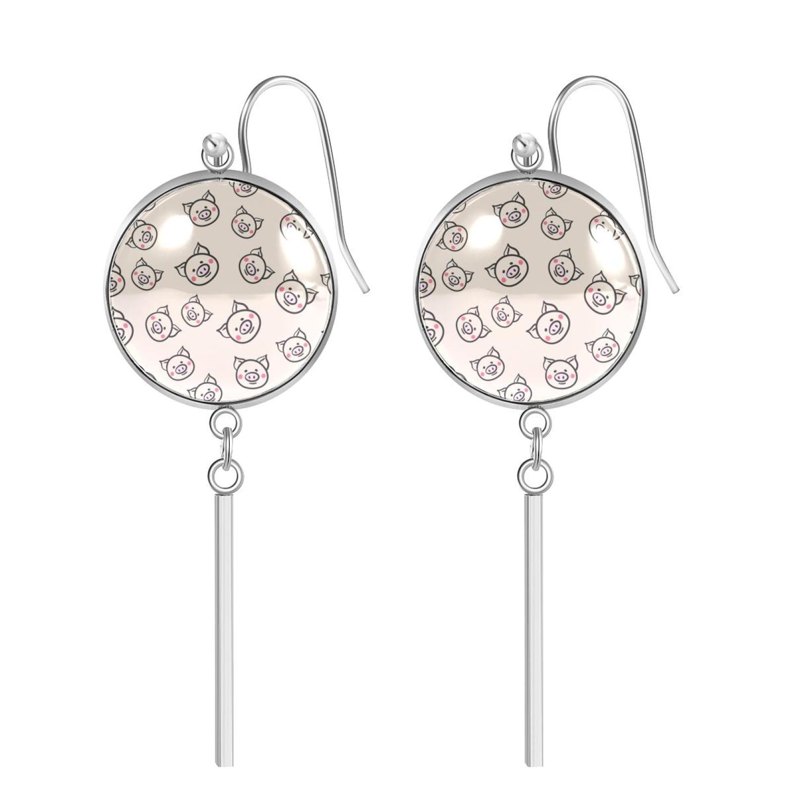OWNMEMORY Pig Head Pattern Elevate Your Style with Decorative Earring ...