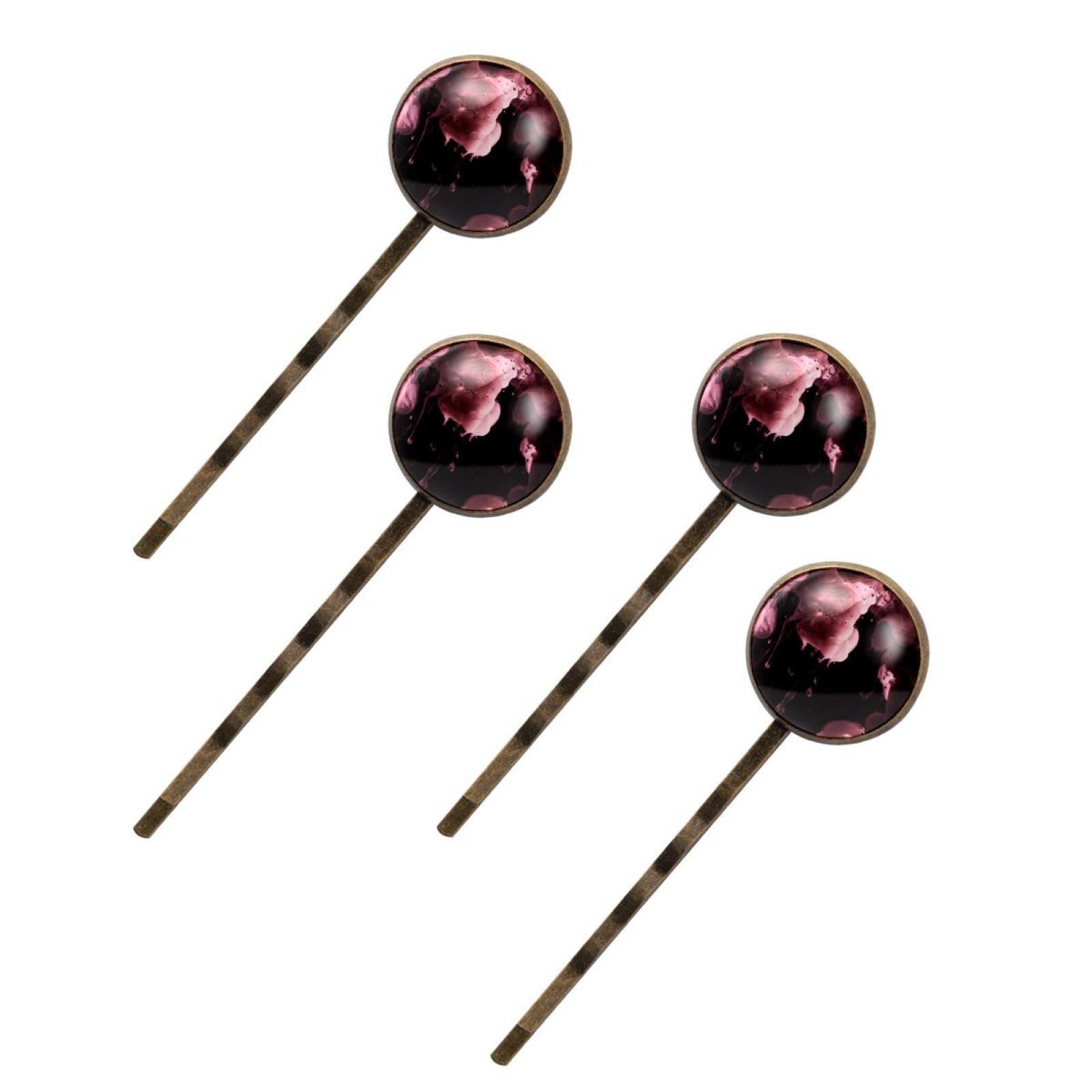 OWNMEMORY Pink Clouds Abstract Background Pattern Antique Bronze Round ...