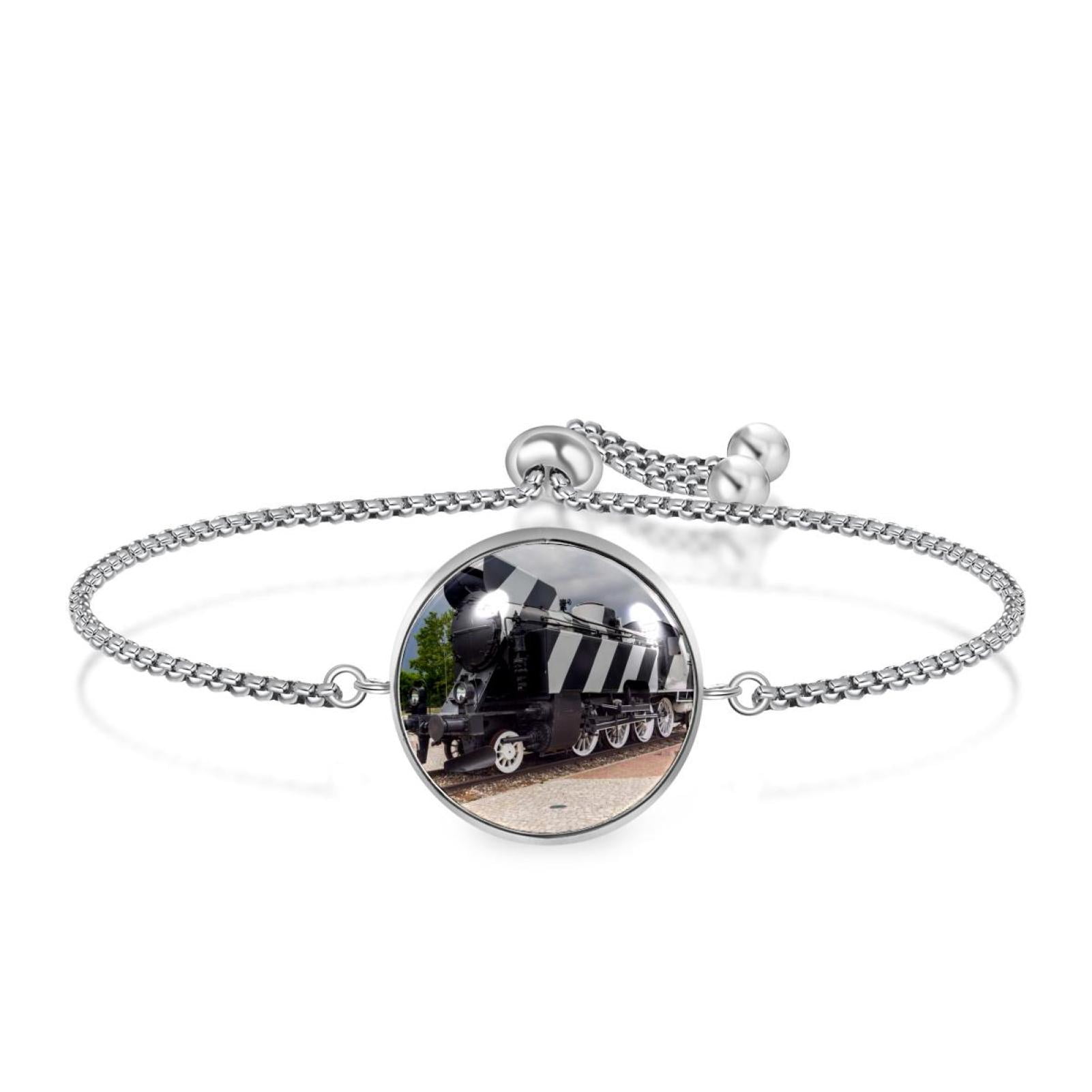 OWNMEMORY Retro Train Railway (2) Pattern Stainless Steel Pattern ...
