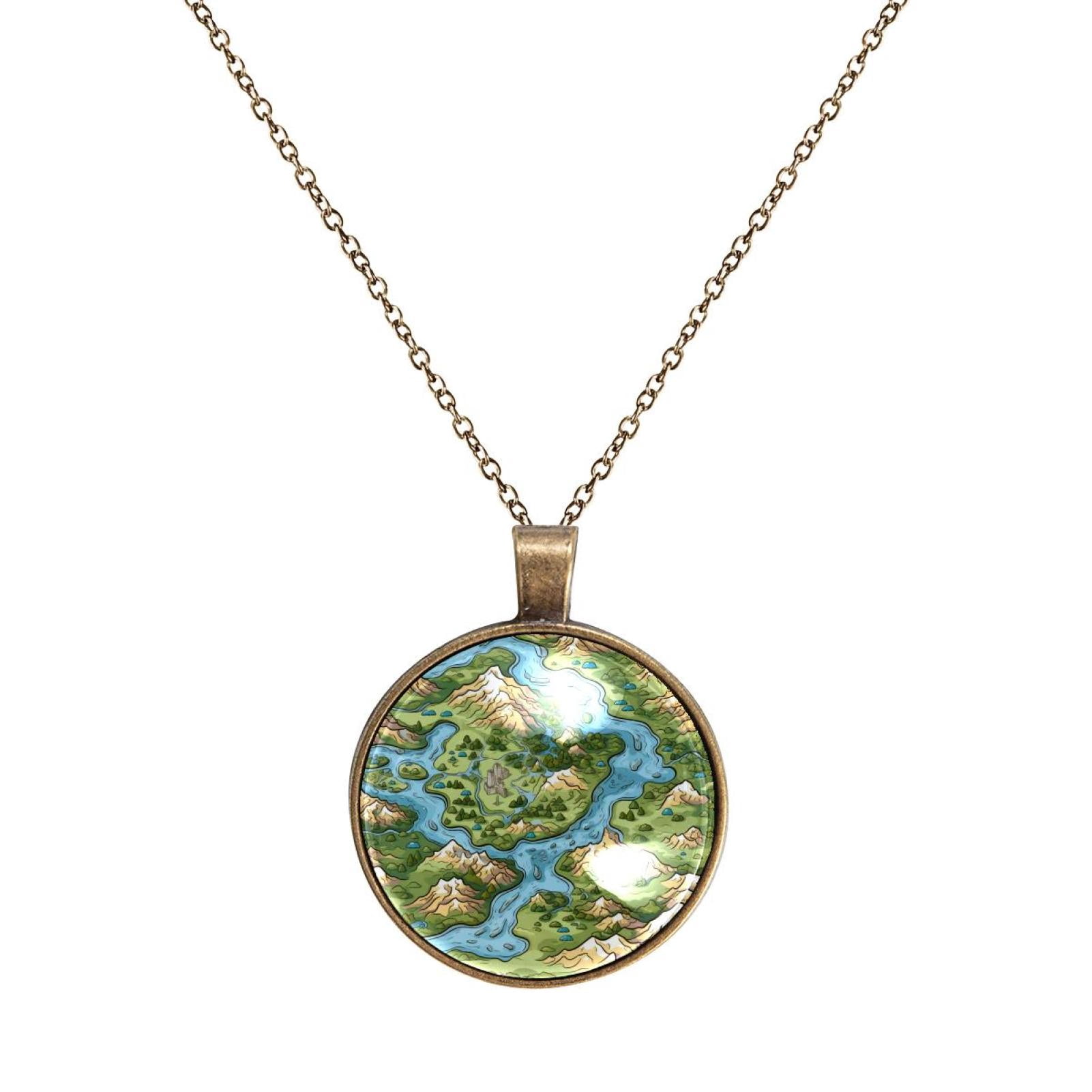 OWNMEMORY Rural Landscape Watercolor Style Pattern Women's Glass ...
