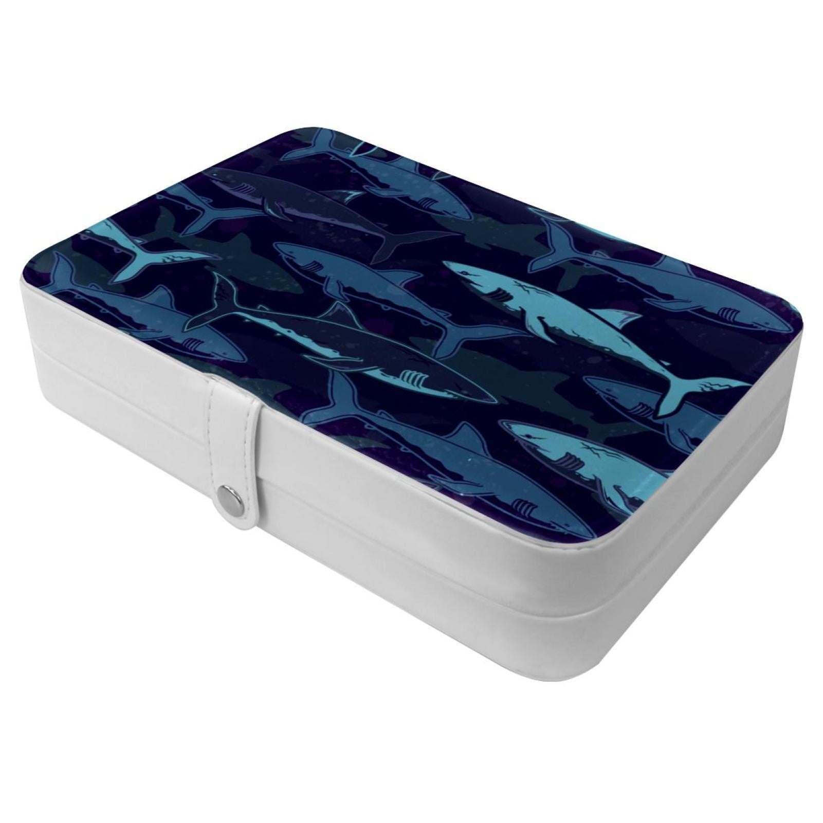 OWNMEMORY Sharks Ocean Sea Pattern Portable PU Leather Necklace ...