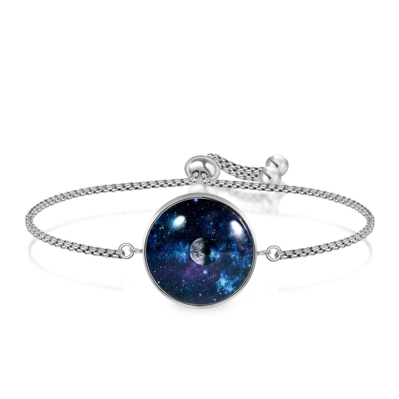 OWNMEMORY Space Planet Dark Blue Starry Night Sky Pattern Stainless ...
