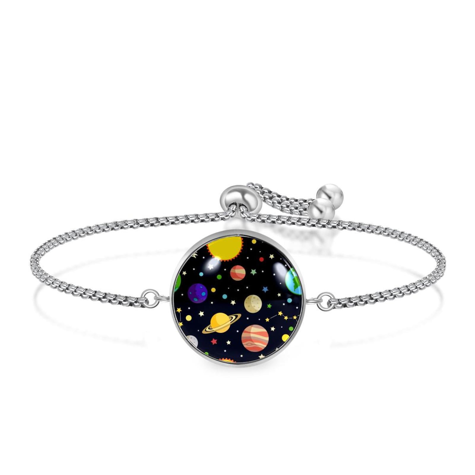 OWNMEMORY Space Planets Stars Dark Premium Stainless Steel Pattern ...