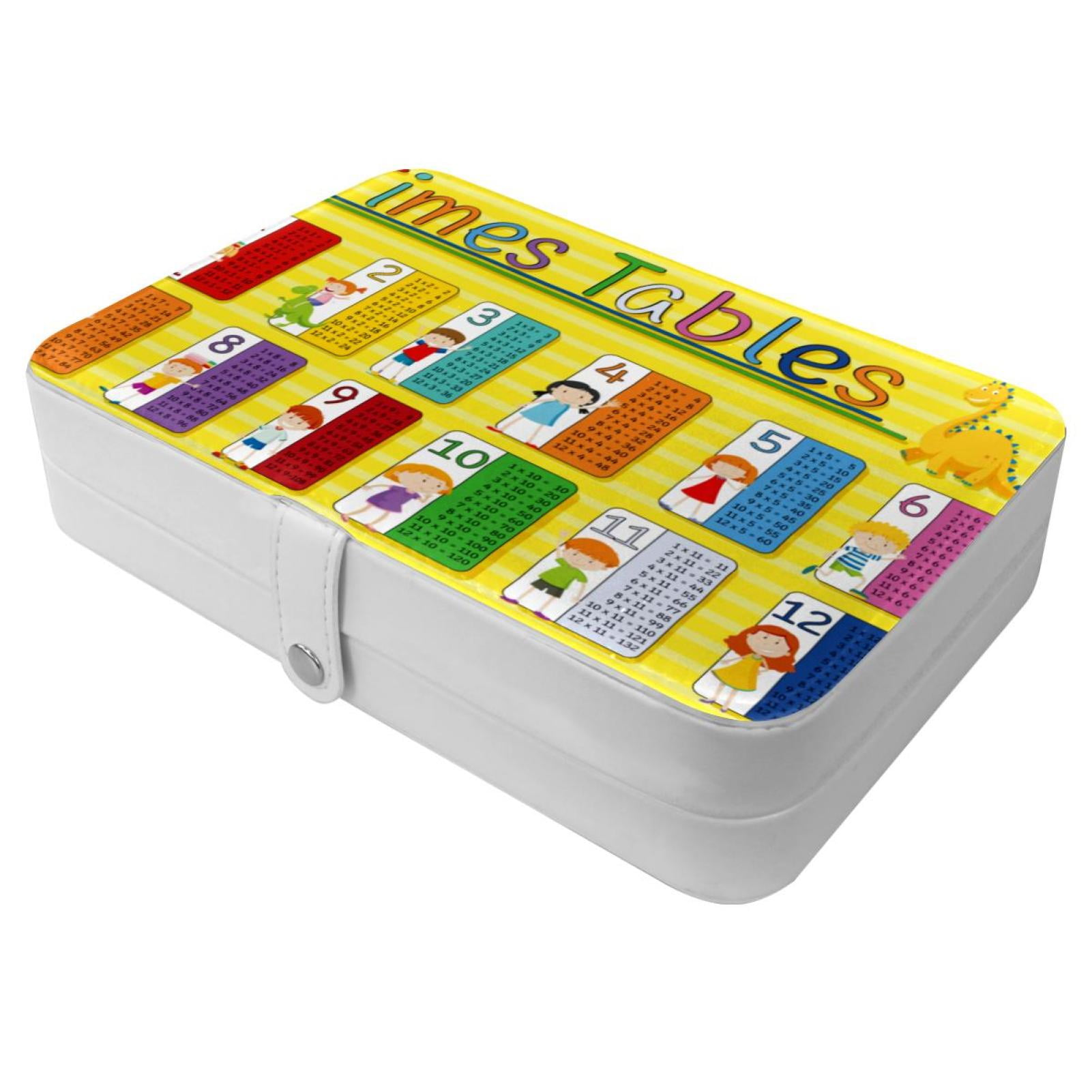 OWNMEMORY Times Tables Multiplication Table Pattern Portable PU Leather ...