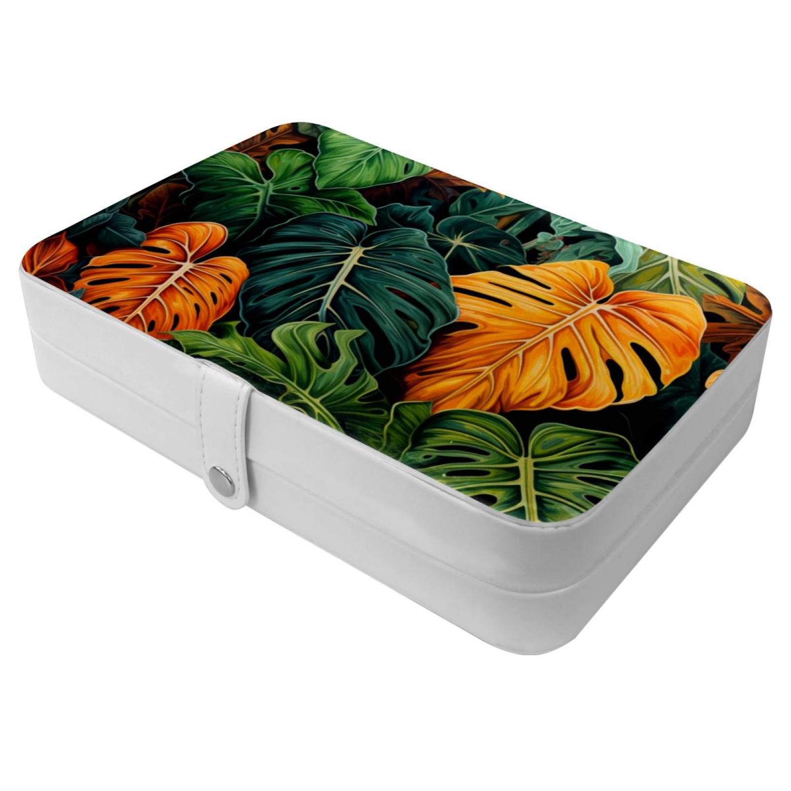 OWNMEMORY Tropical Plants Pattern Portable PU Leather Necklace ...