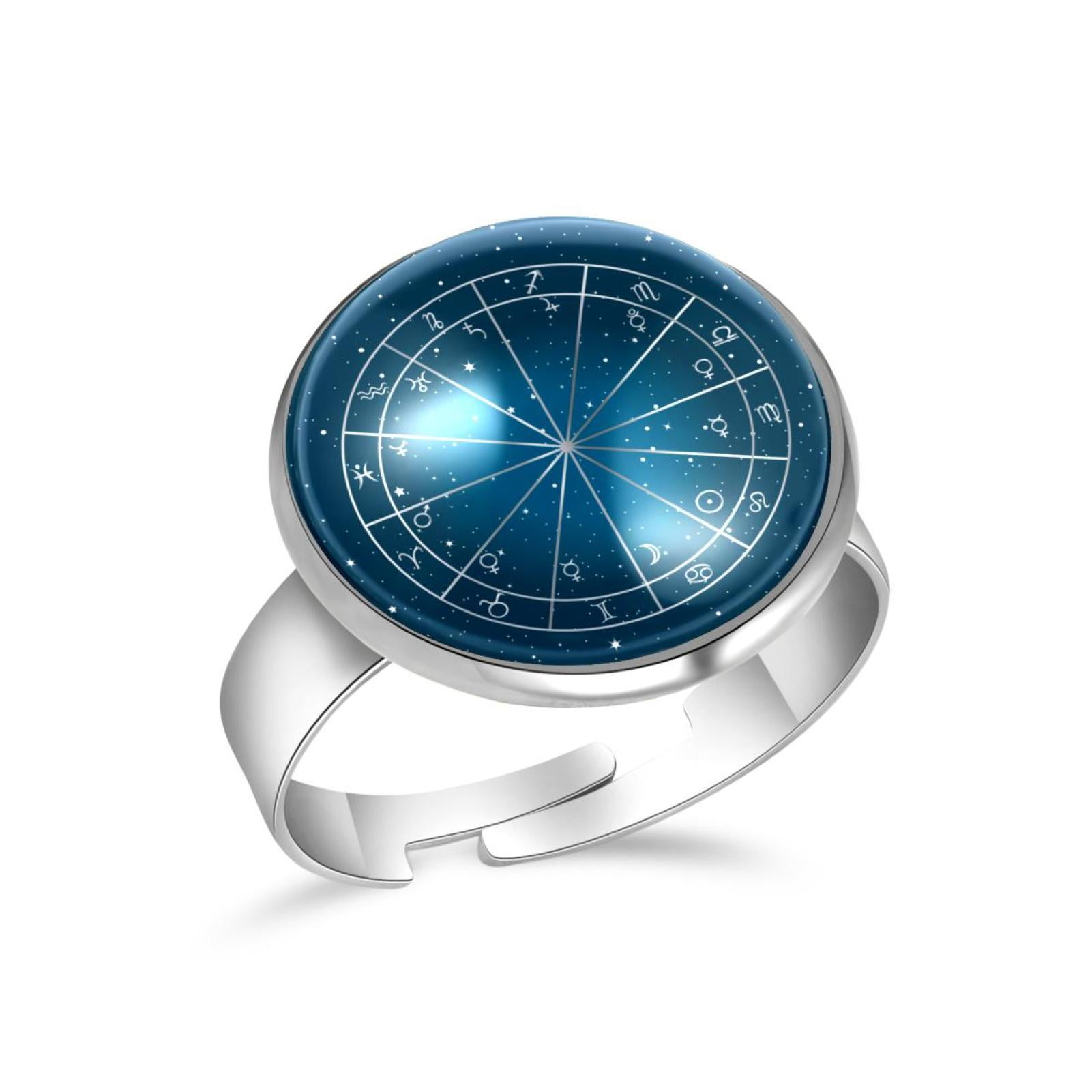 OWNMEMORY Zodiac Starry Sky Constellation Pattern Stainless Steel ...