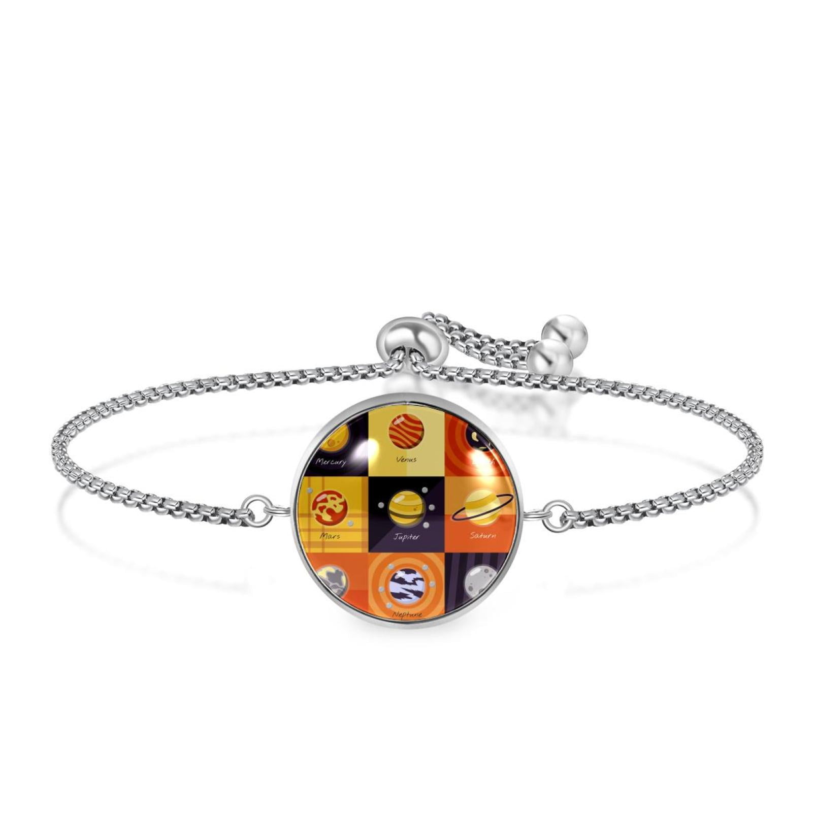 OWNMEMORY the Solar System Planets Pattern Adjustable Stainless Steel ...