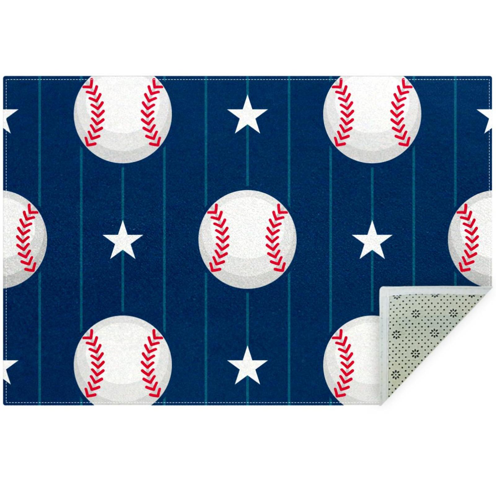 OWNNI Home Decor Baseball Stars Stripe Pattern Modern Polyester Office ...