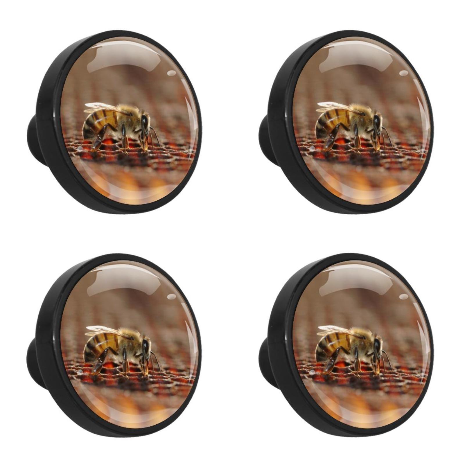 OWNNI Home Decor Detailed Bee View Pattern Round Drawer Pulls with ...