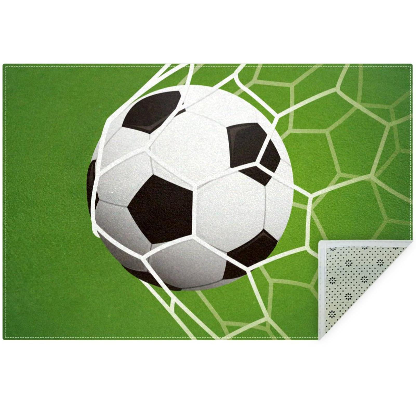 OWNNI Home Decor Football Goal Soccer Sport Pattern Modern Polyester ...