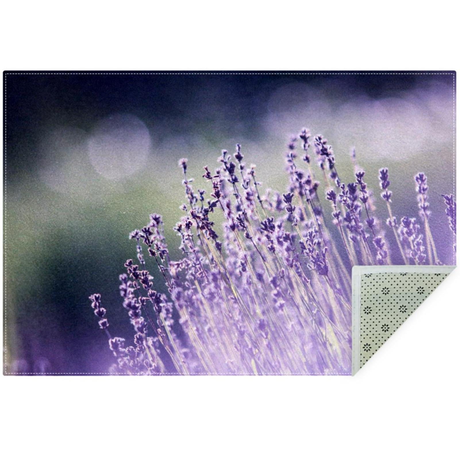 OWNNI Home Decor Lavender Purple Flower Pattern Modern Polyester Office ...