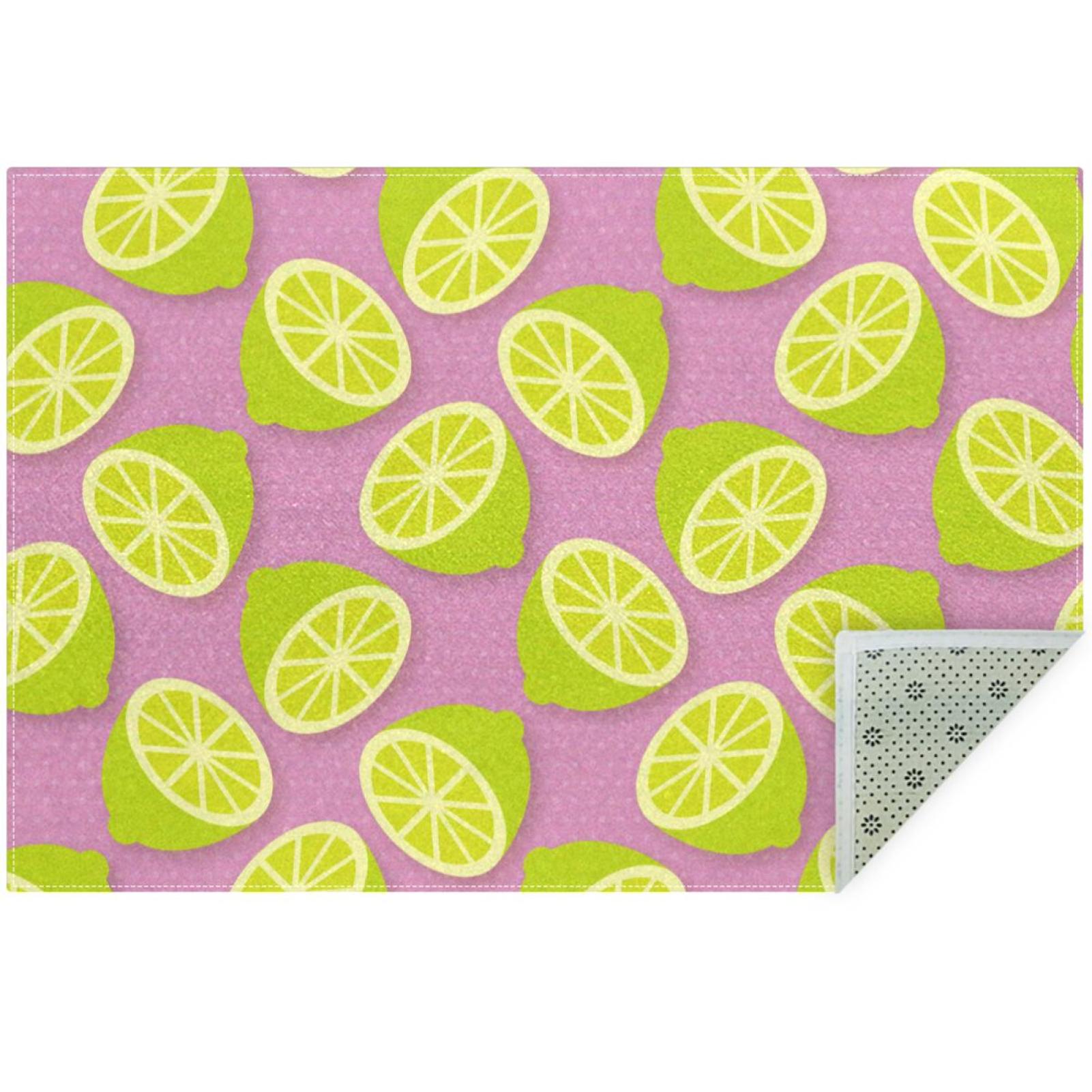 OWNNI Home Decor Lime Summer Lemon Pattern Pink Pattern Modern ...