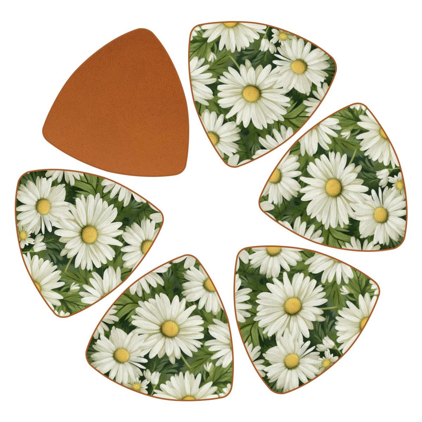 OWNNI Home Decor Little Daisy Pattern Coaster 6-Pack - Protect Your ...