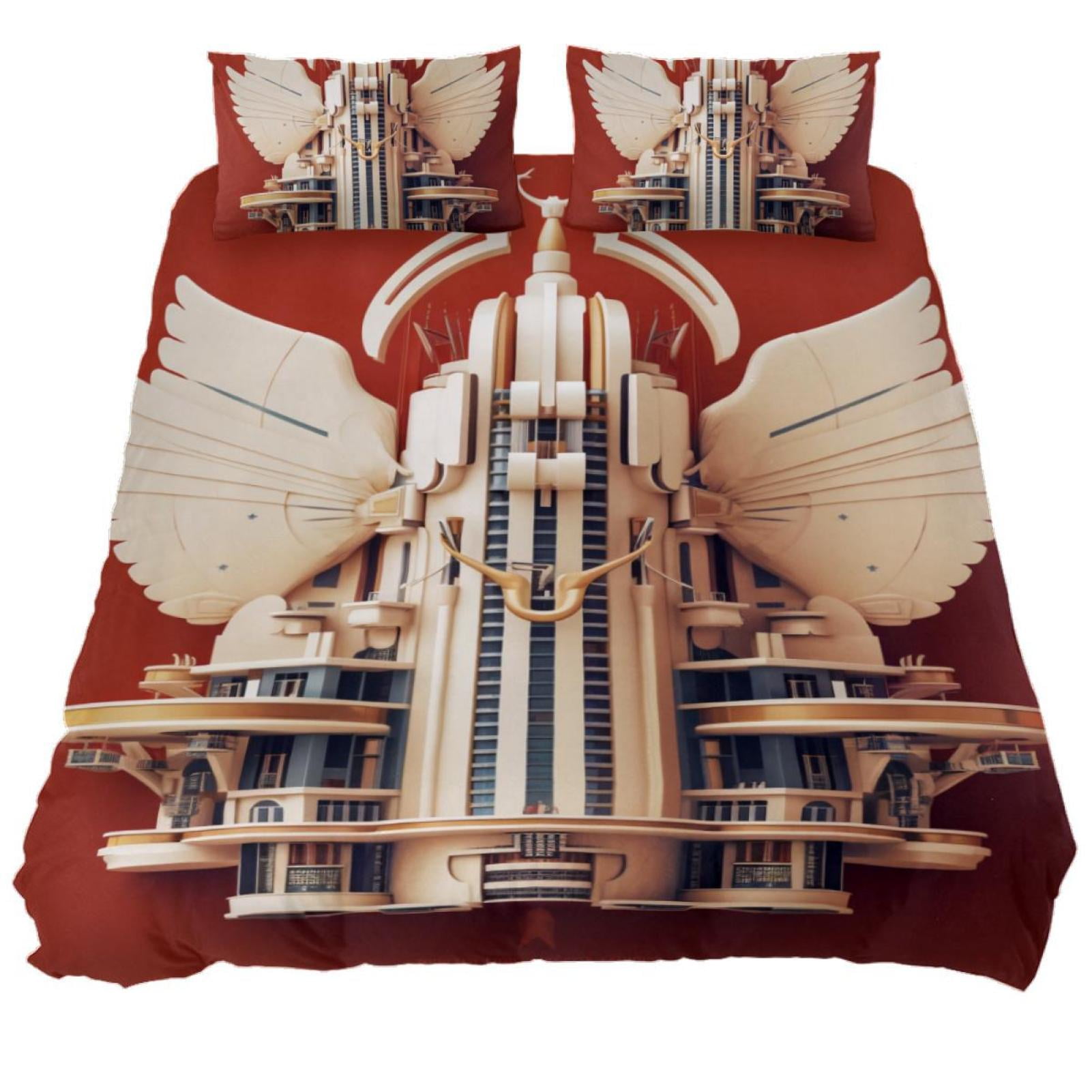 OWNNI Independence Day Building Sign Pattern Luxury Washed Tencel ...