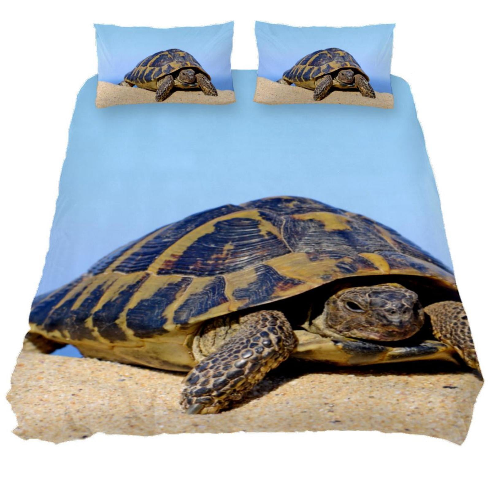 OWNNI Tortoise Pattern Washed Tencel Bedroom 3 Piece Comforter Set ...