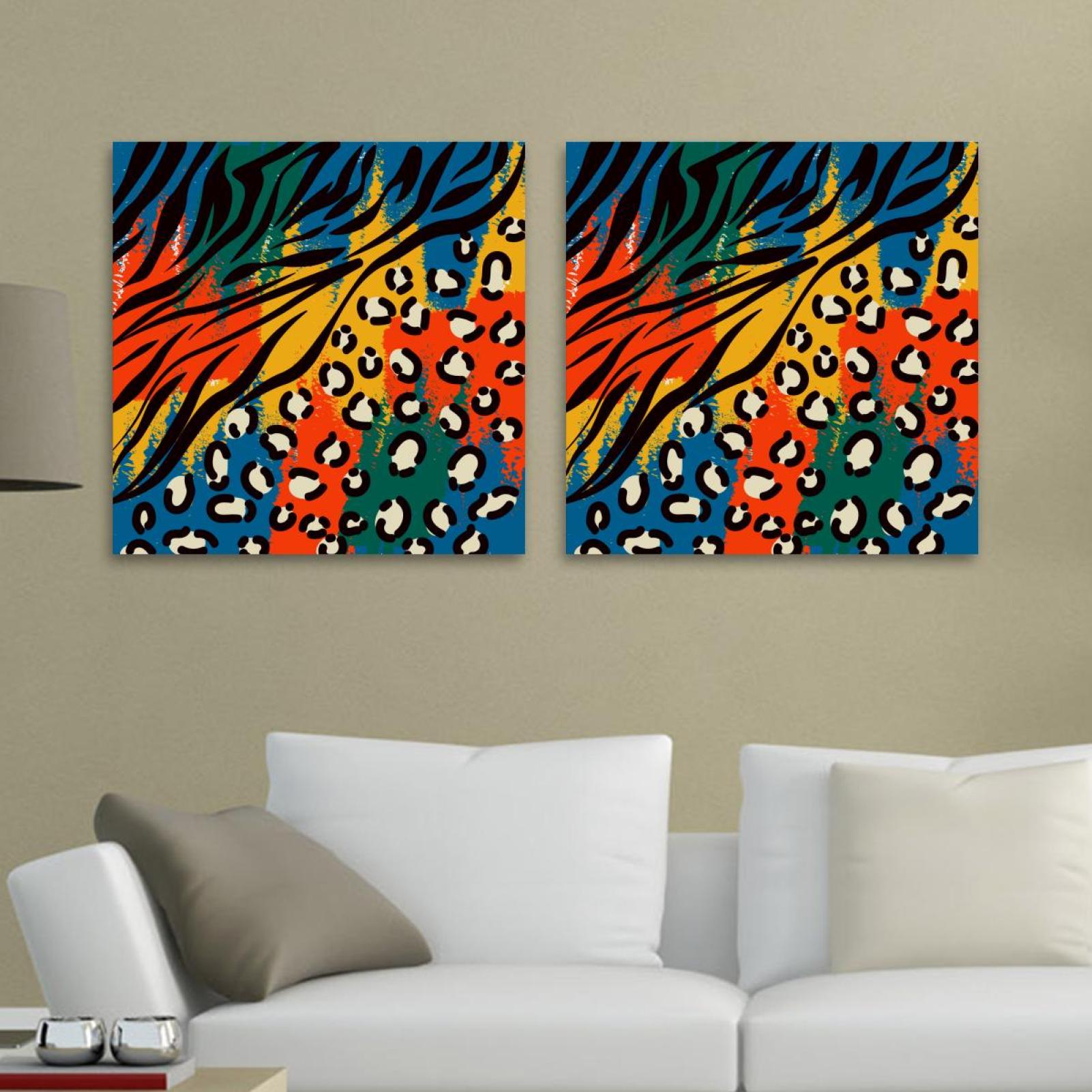 OWNSERIES Abstract Animal Skin Pattern 2PC Canvas Wall Art Paintings ...