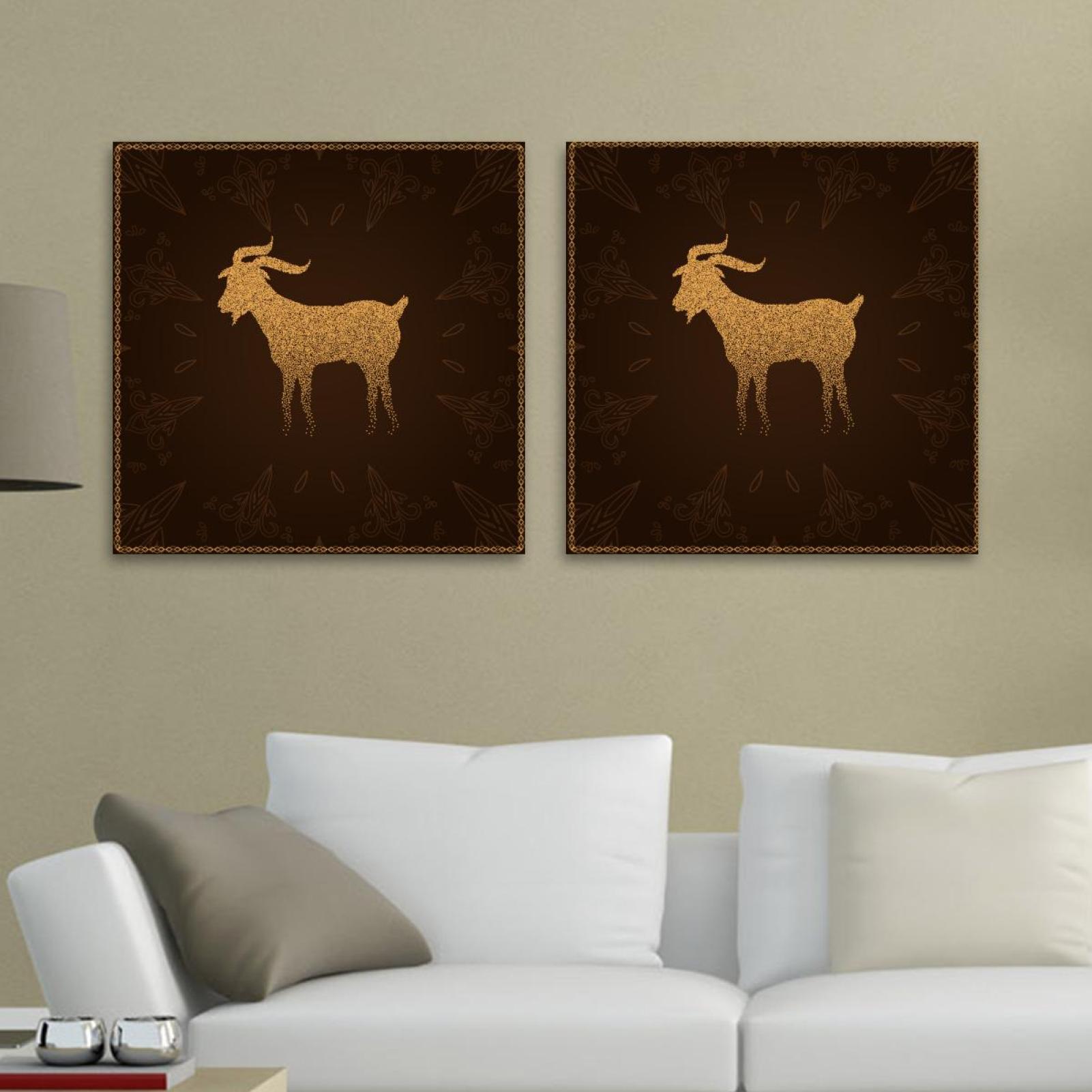 OWNSERIES Abstract Eid Al Adha Mubarak-01 Pattern 2PC Canvas Wall Art ...