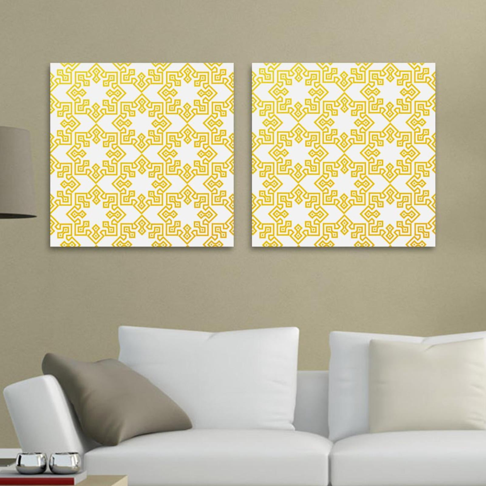 OWNSERIES Abstract Geometric Pattern 2PC Canvas Wall Art Paintings for ...
