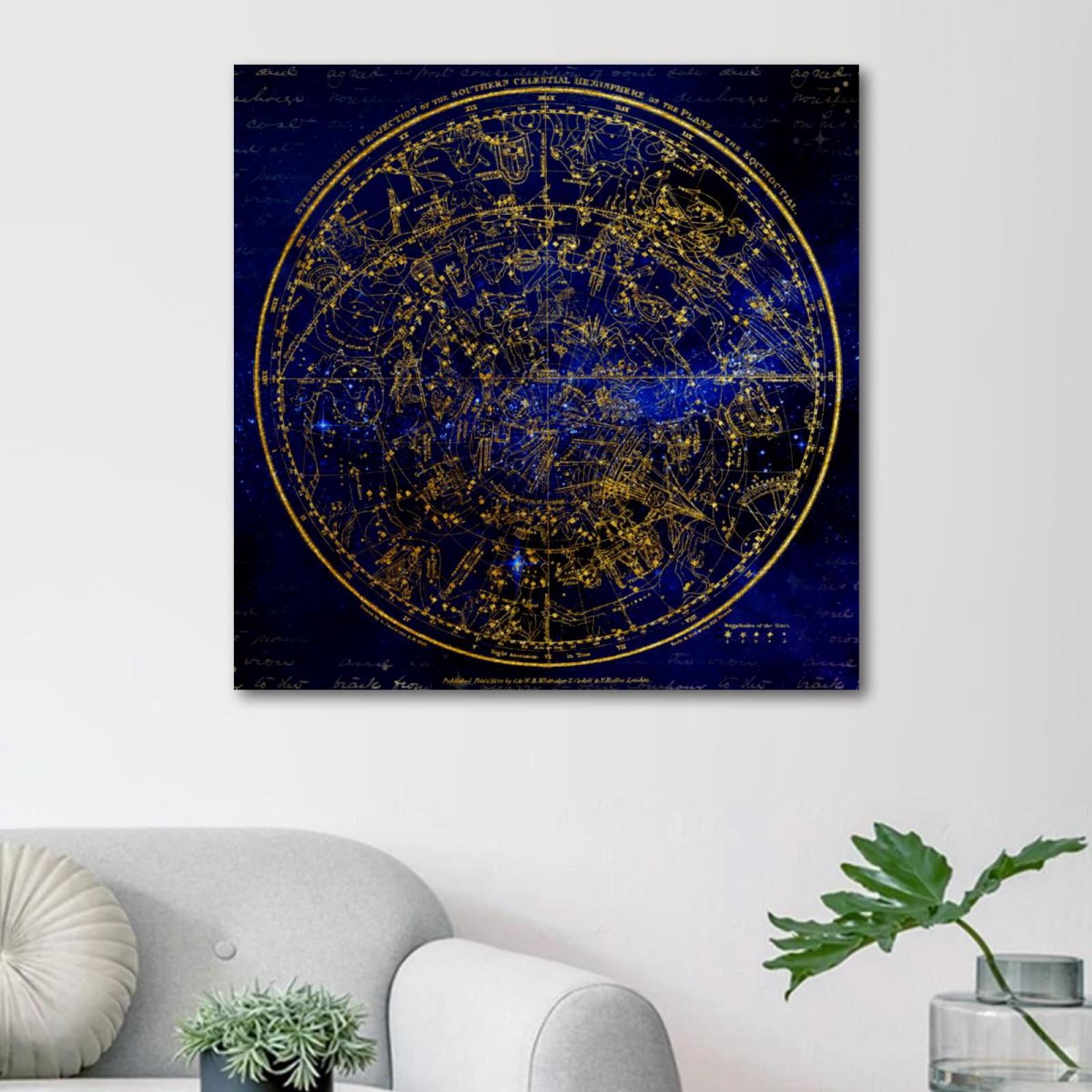 OWNSERIES Abstract Southern Hemisphere Constellations Pattern Canvas ...