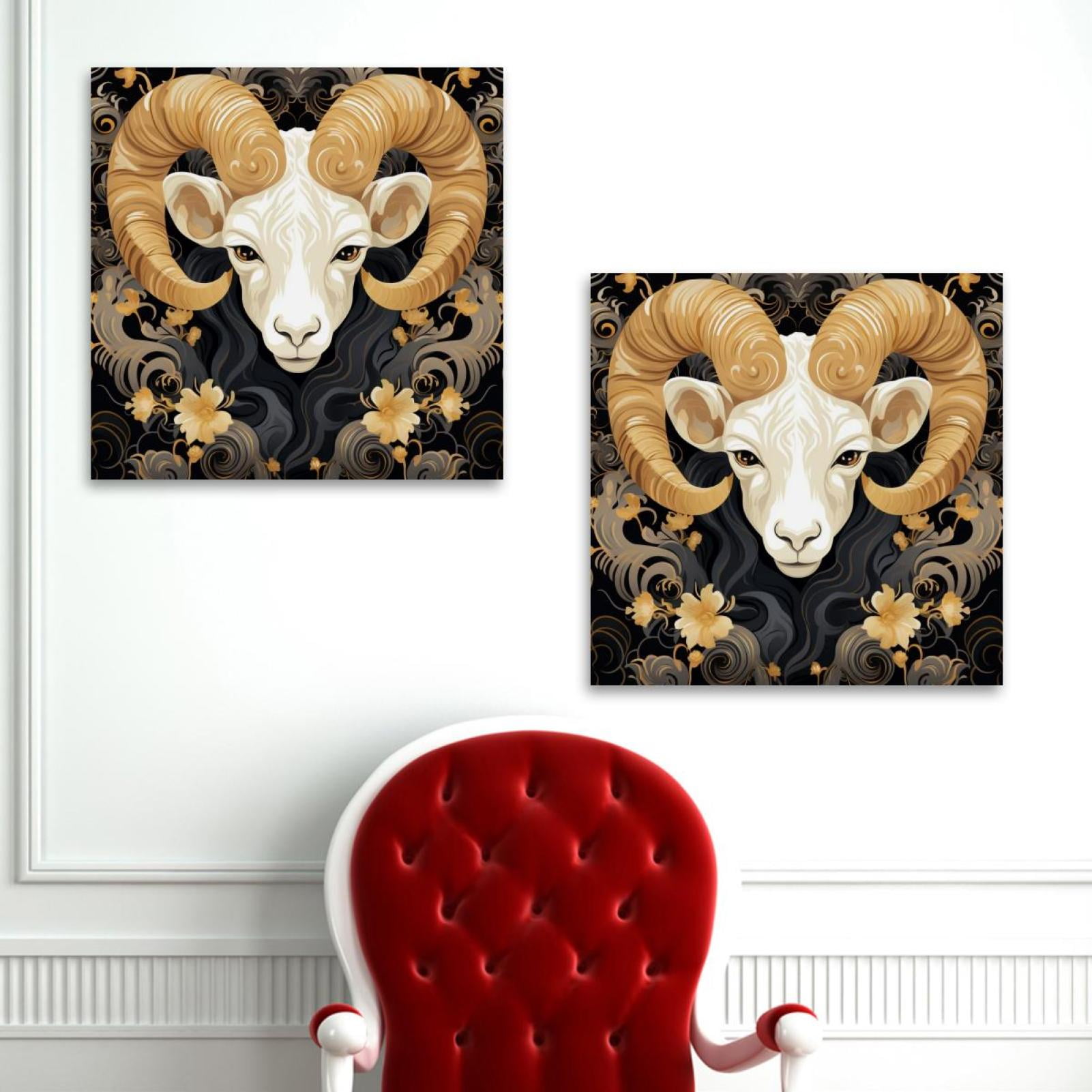 OWNSERIES Aries Constellation Pattern 2PC Canvas Wall Art Paintings for ...