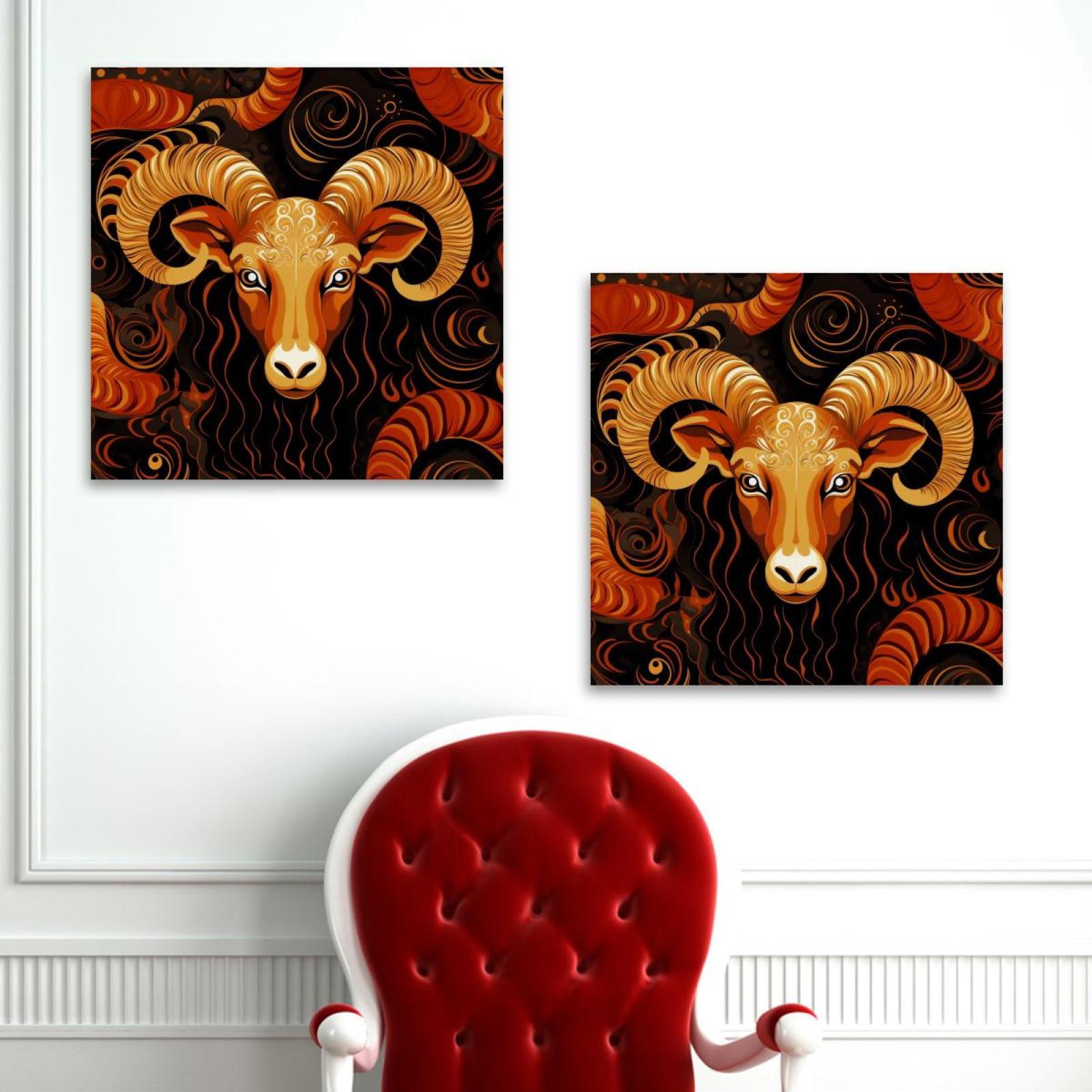 OWNSERIES Aries Constellation Pattern 2PC Canvas Wall Art Paintings for ...