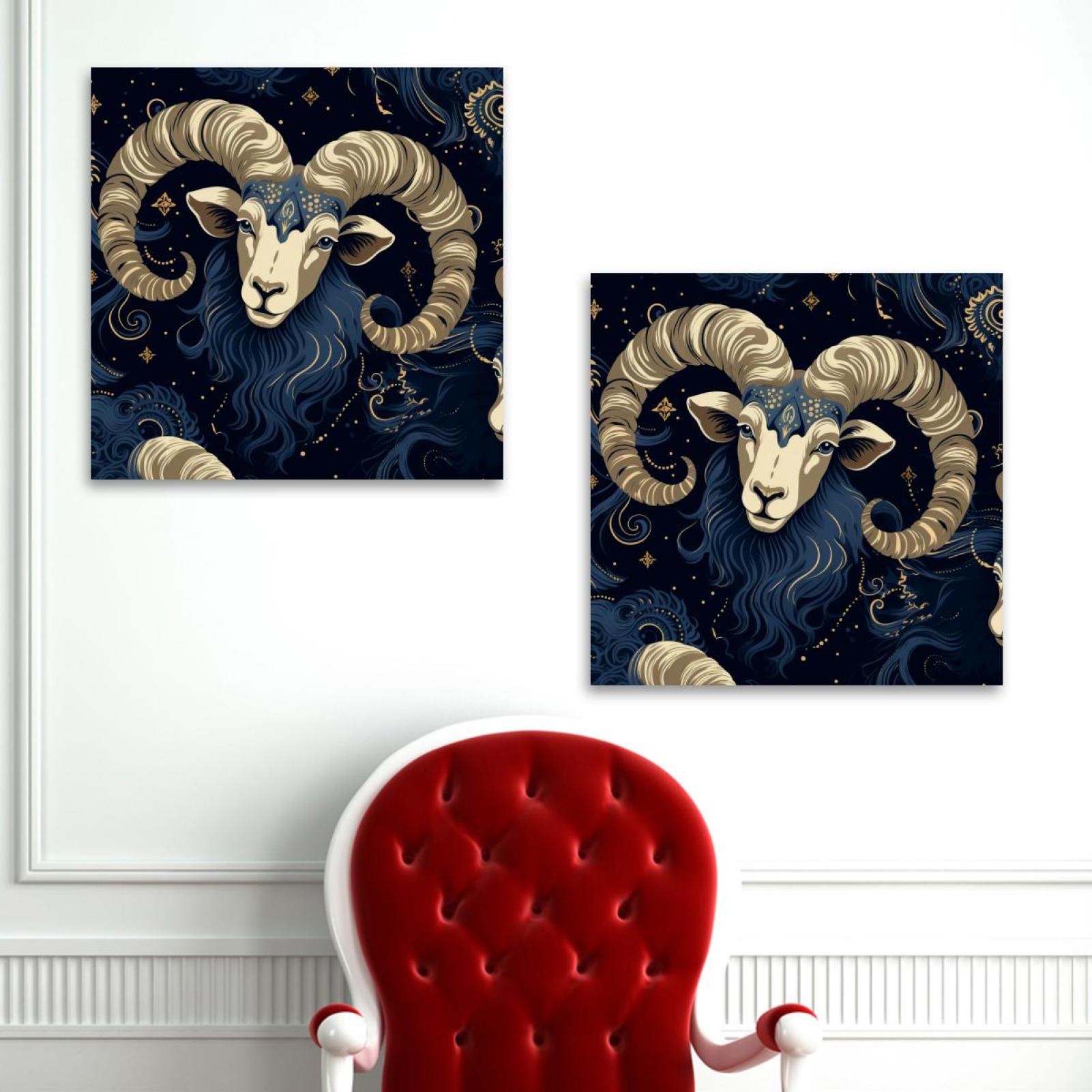 OWNSERIES Aries Constellation Pattern 2PC Canvas Wall Art Paintings for ...