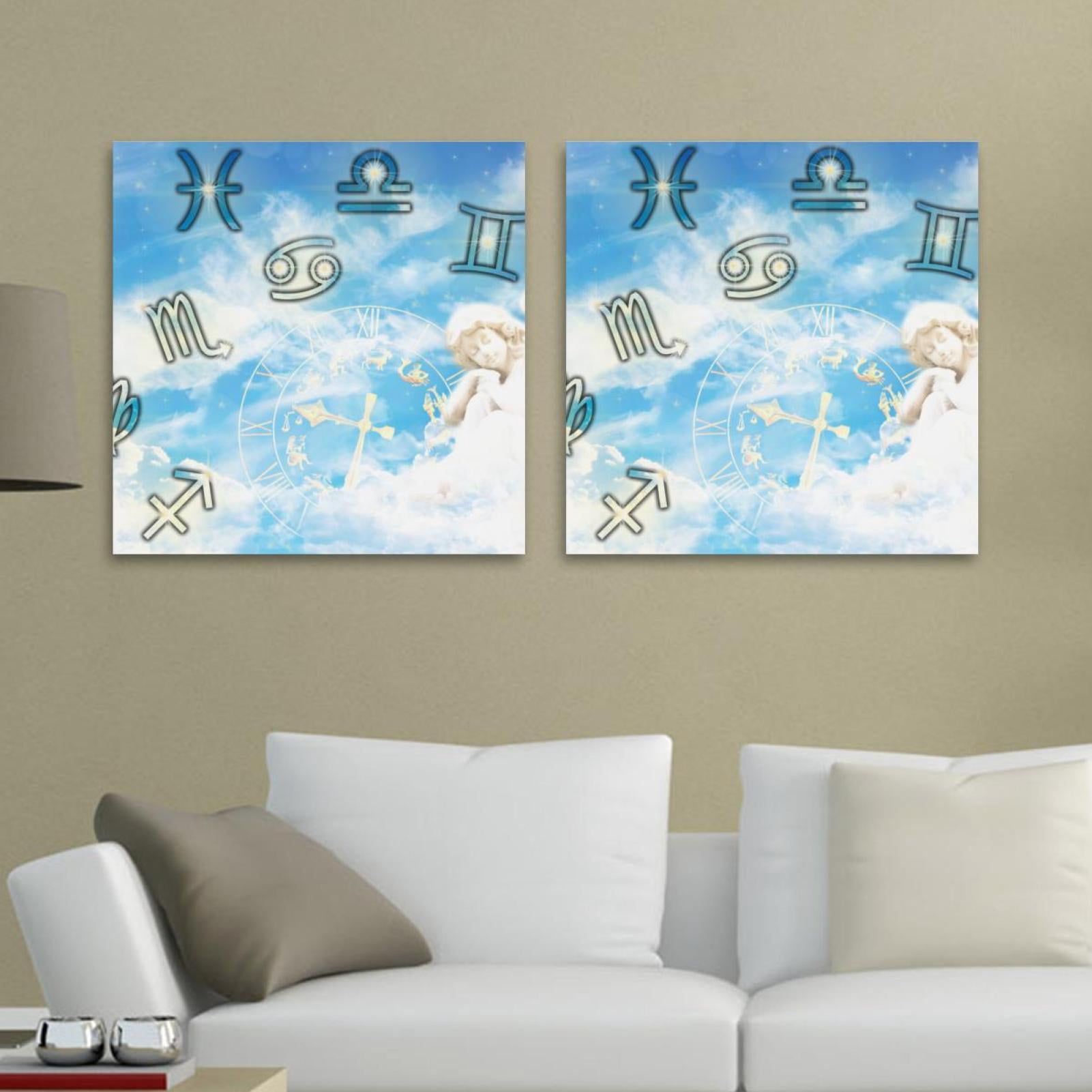 OWNSERIES Astrology Zodiac Horoscope Constellation Pattern 2PC Canvas ...