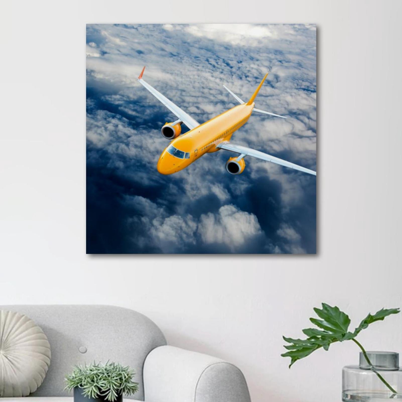 OWNSERIES Aviation Airplane with Sky Pattern Canvas Wall Art Paintings ...