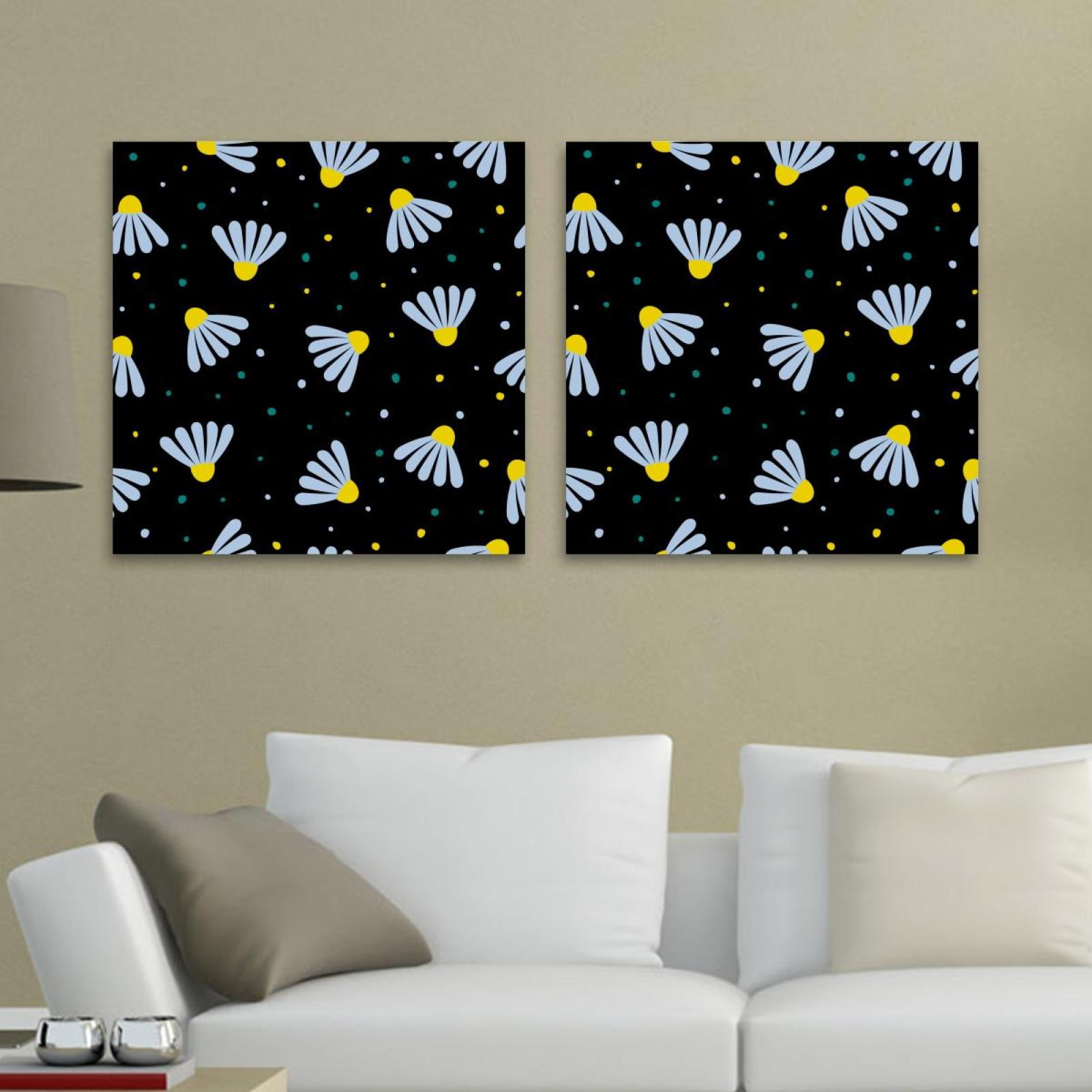 OWNSERIES Badminton Cute Pattern 2PC Canvas Wall Art Paintings for ...
