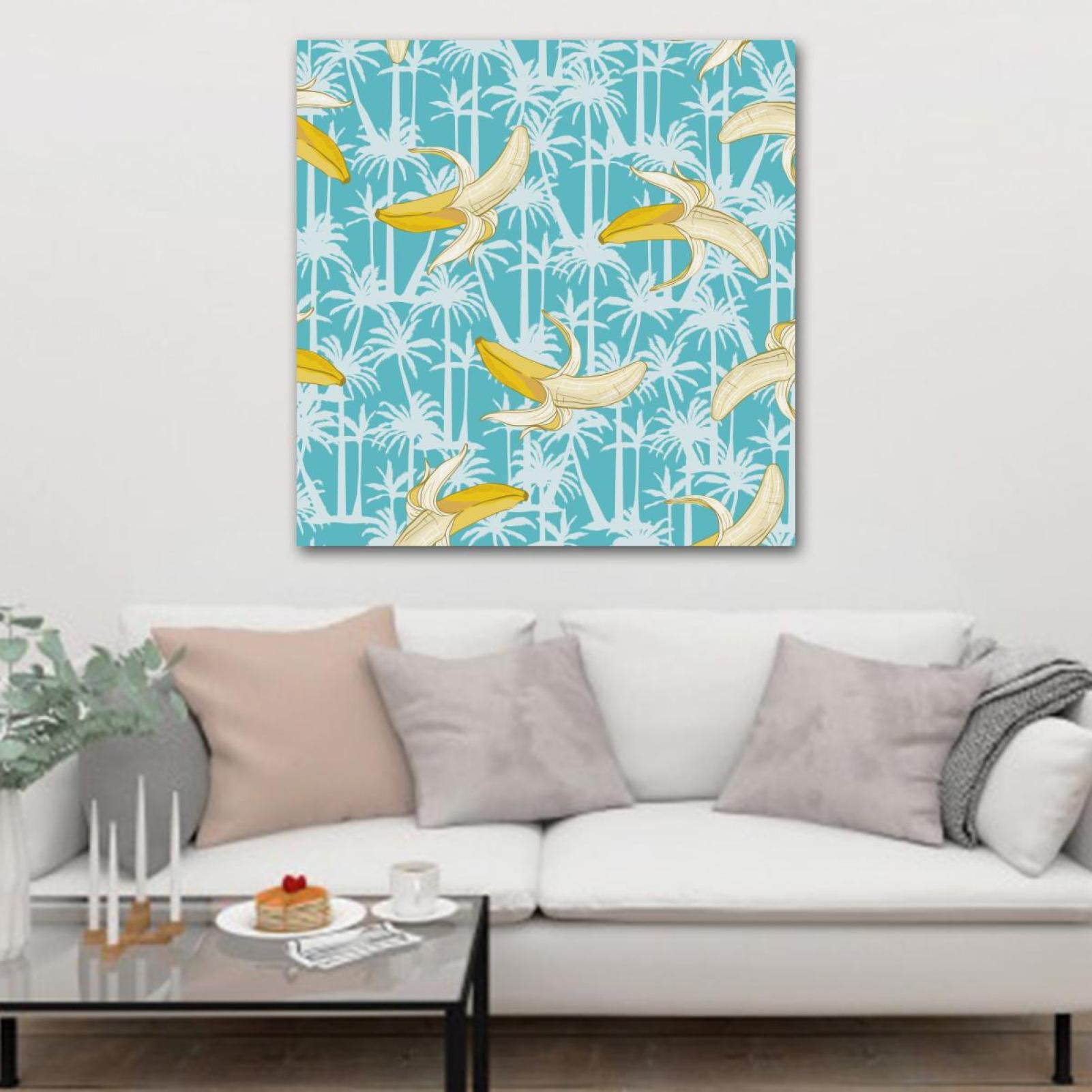 OWNSERIES Banana Pattern Pattern Canvas Wall Art Paintings for Living ...