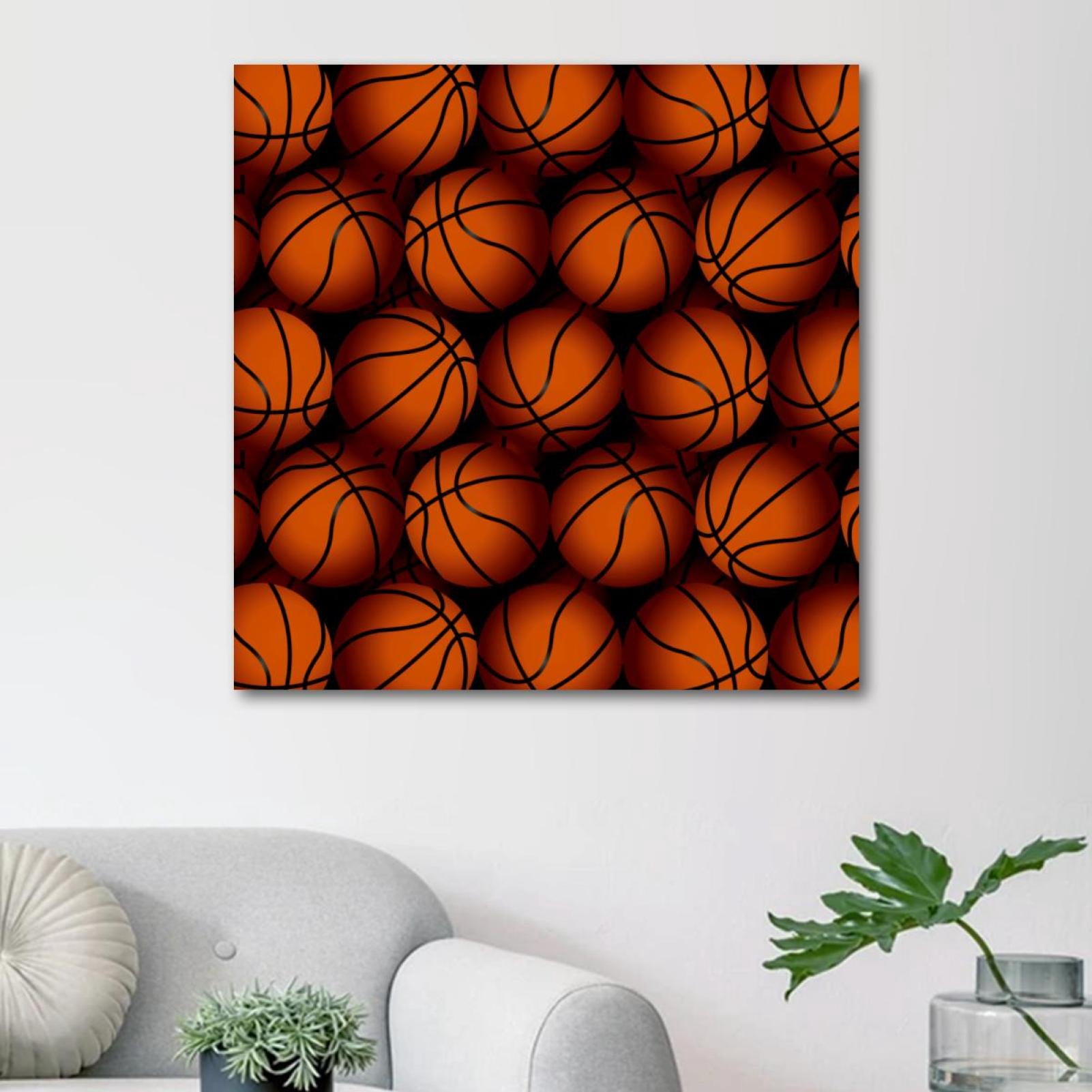 OWNSERIES Basketball Texture Pattern Canvas Wall Art Paintings for ...
