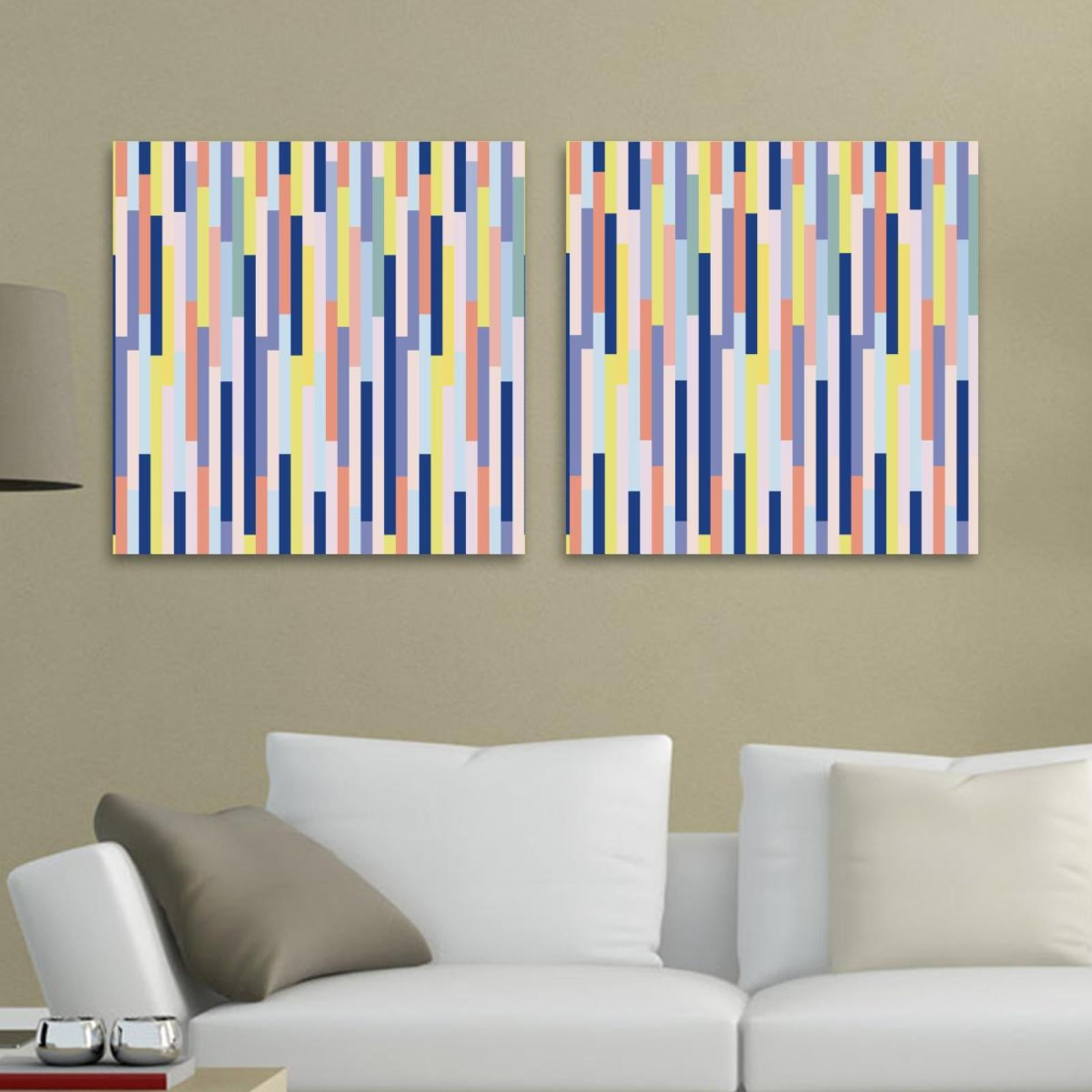 OWNSERIES Beautiful Bar Pattern 2PC Canvas Wall Art Paintings for ...