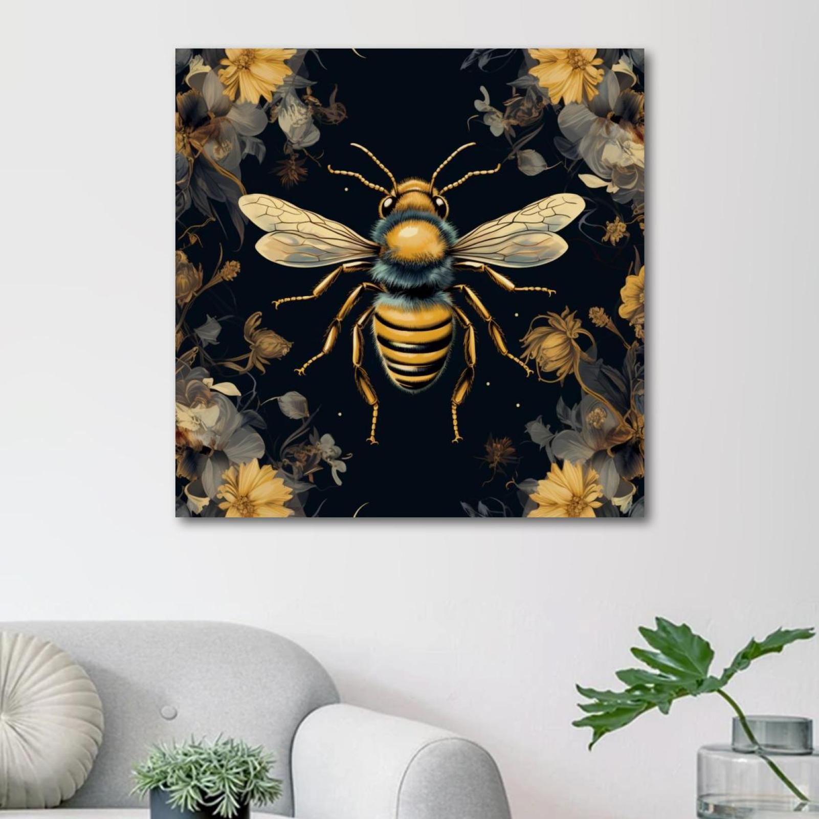 OWNSERIES Bees Pattern Canvas Wall Art Paintings for Living Room Canvas ...