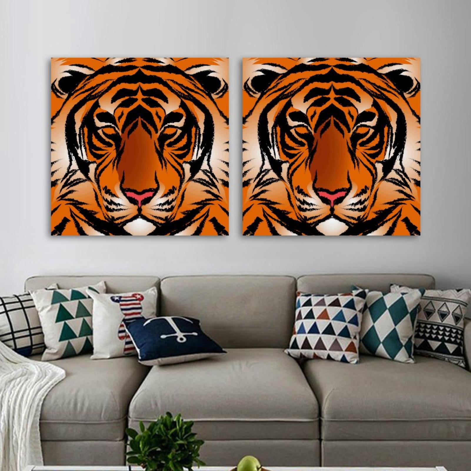OWNSERIES Bengal Tiger Stripe Pattern 2PC Canvas Wall Art Paintings for ...