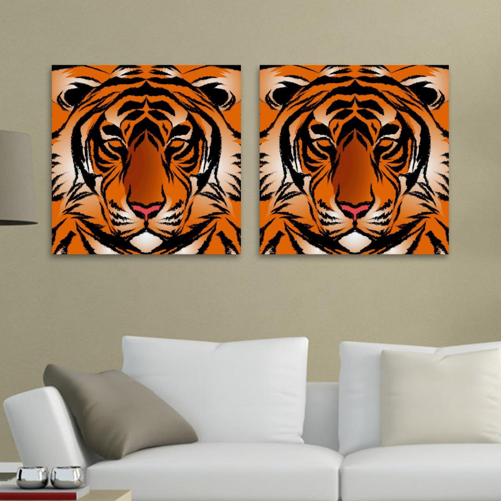 OWNSERIES Bengal Tiger Stripe Pattern 2PC Canvas Wall Art Paintings for ...