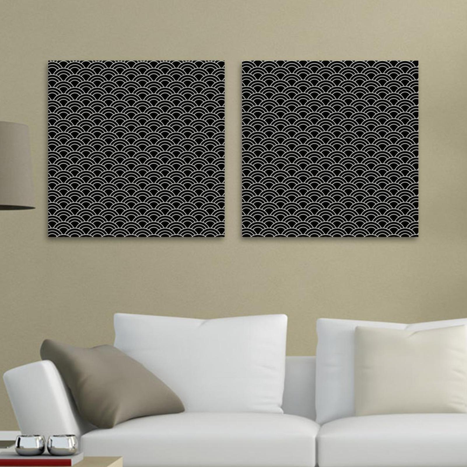 OWNSERIES Black Scale Pattern-01-01 Pattern 2PC Canvas Wall Art ...