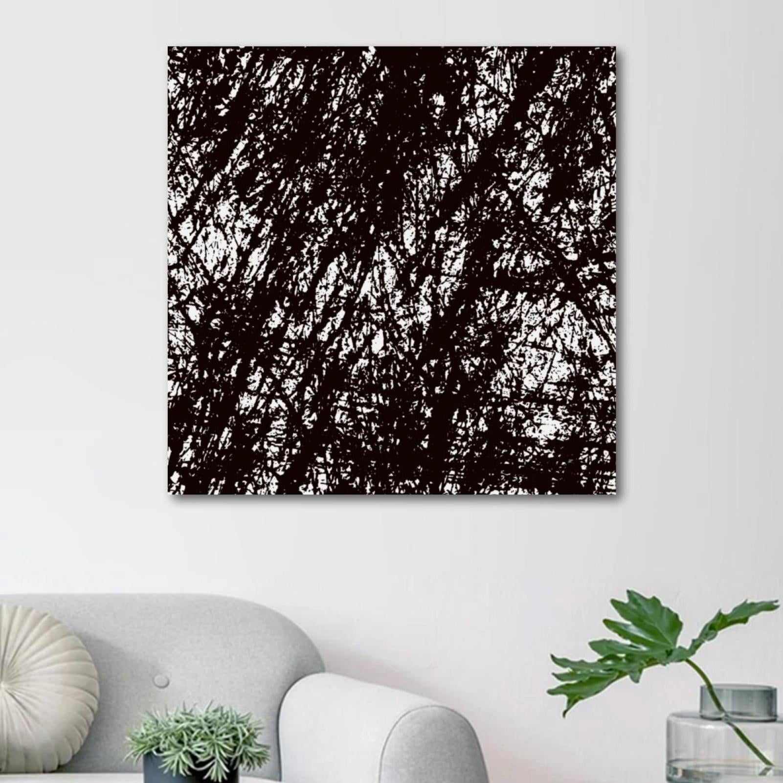 OWNSERIES Black Splatter Illustration Pattern Canvas Wall Art Paintings ...