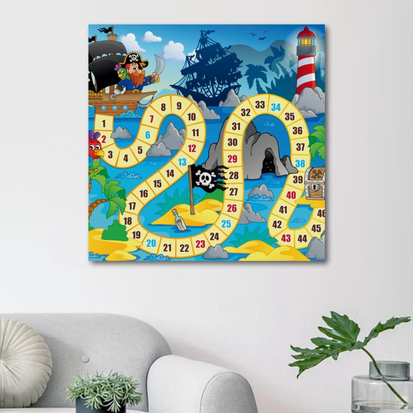 OWNSERIES Board Desk Game Pirate Lighthouse Pattern Canvas Wall Art ...