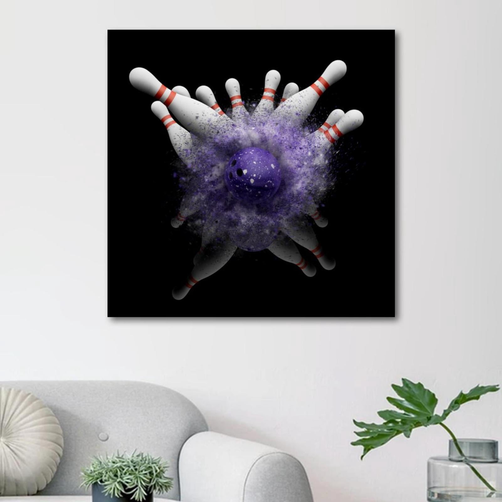 OWNSERIES Bowling Black Pattern Canvas Wall Art Paintings for Living ...